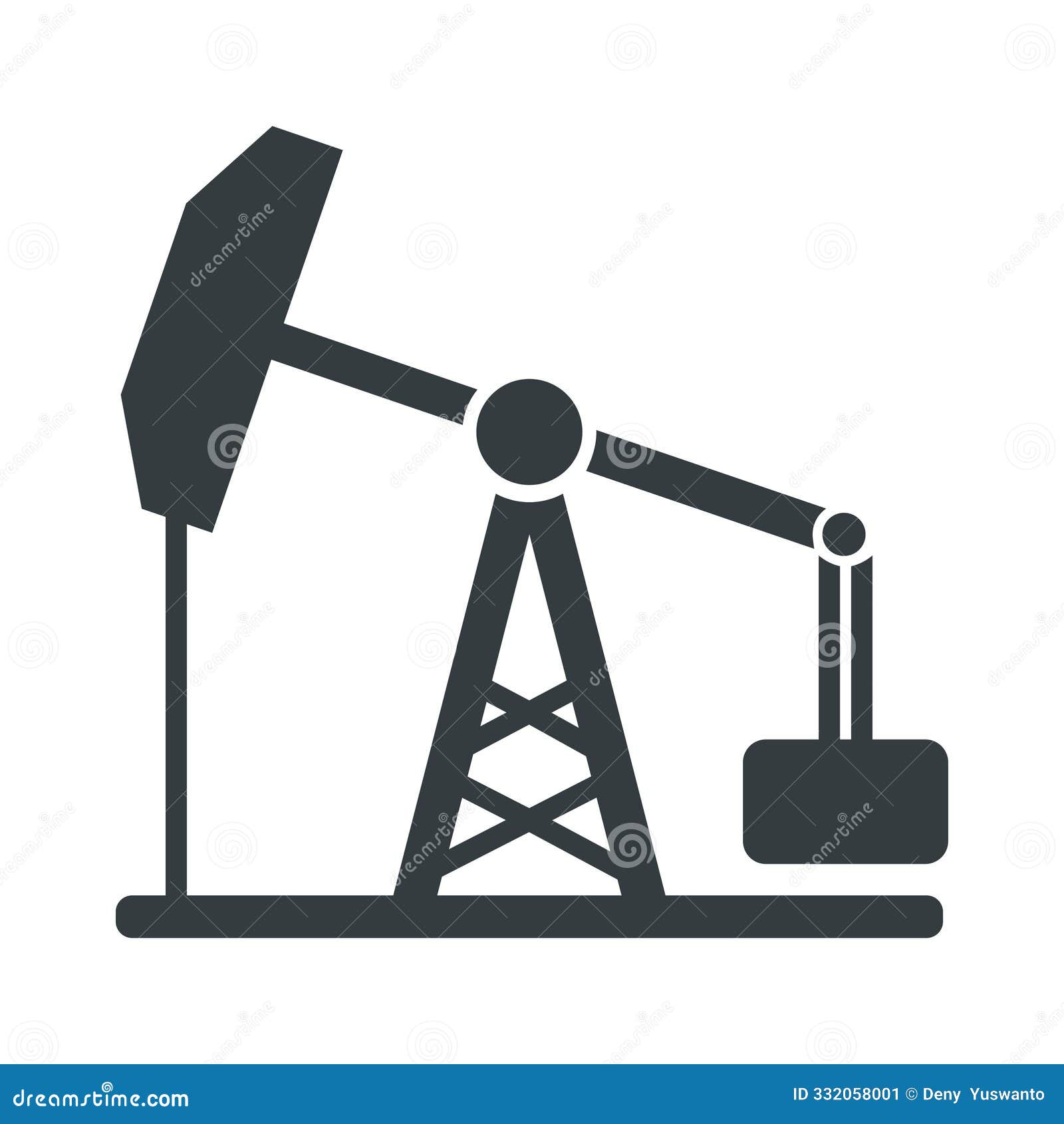 Oil Rig Icon Vector Design Template Stock Illustration - Illustration ...