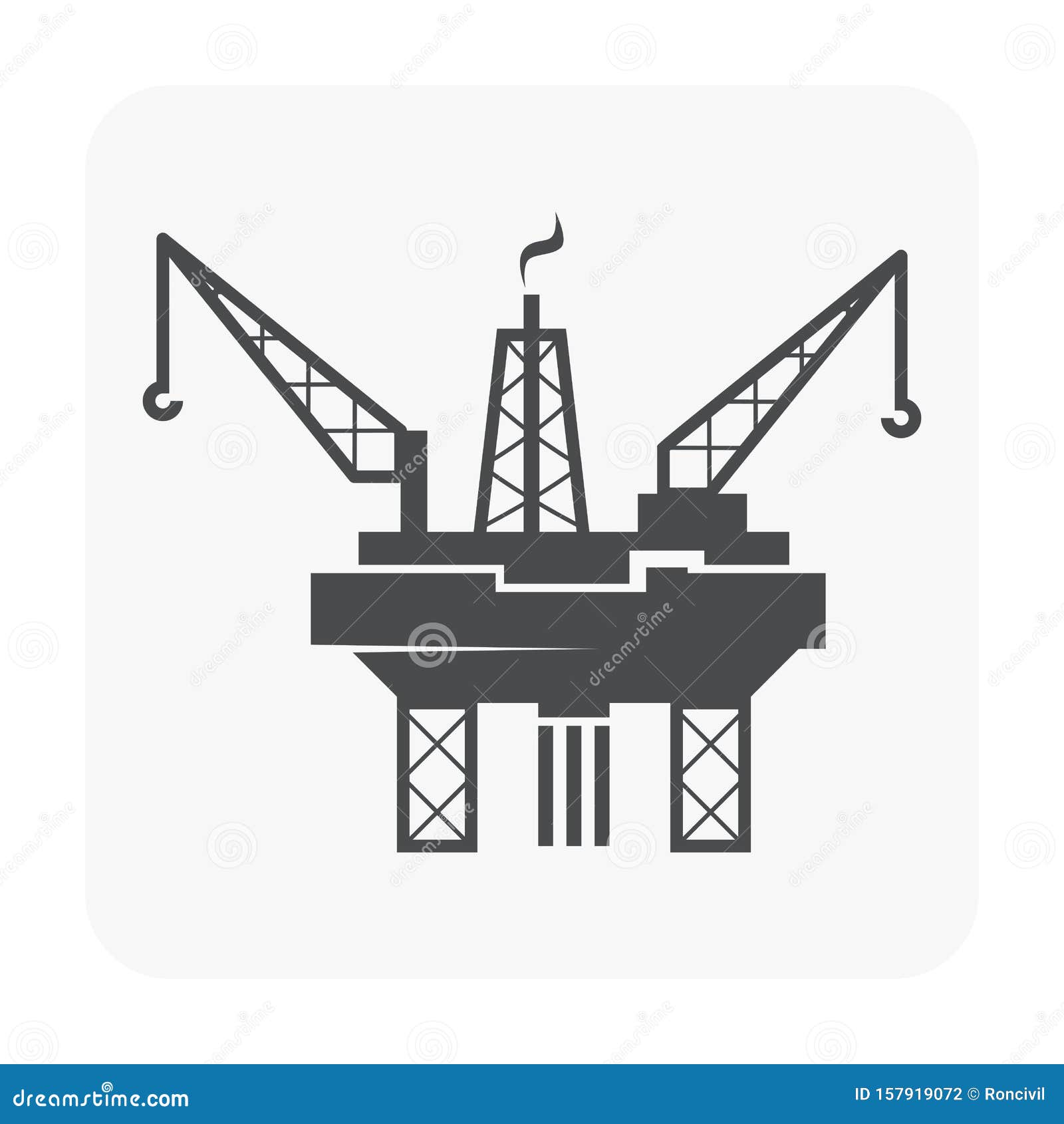 Oil rig icon stock vector. Illustration of production - 157919072
