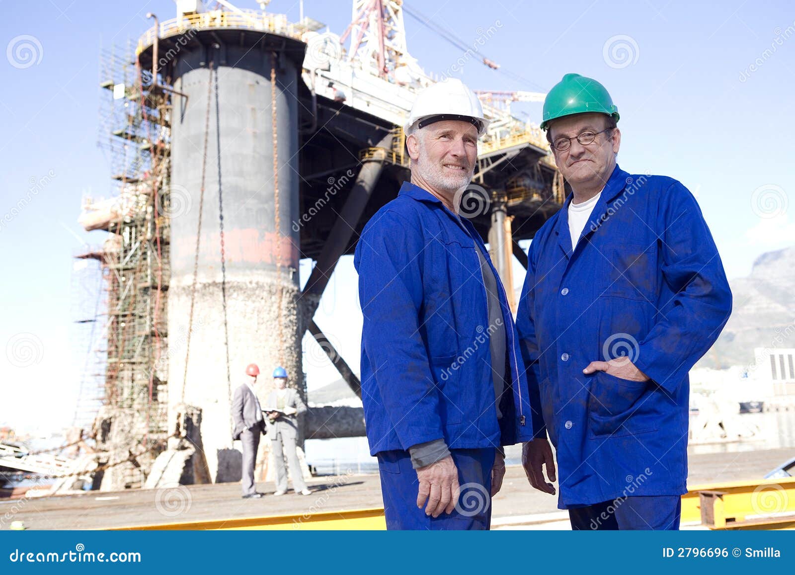 Oil rig inspectors stock photo. Image of toughness, occupation - 2796696