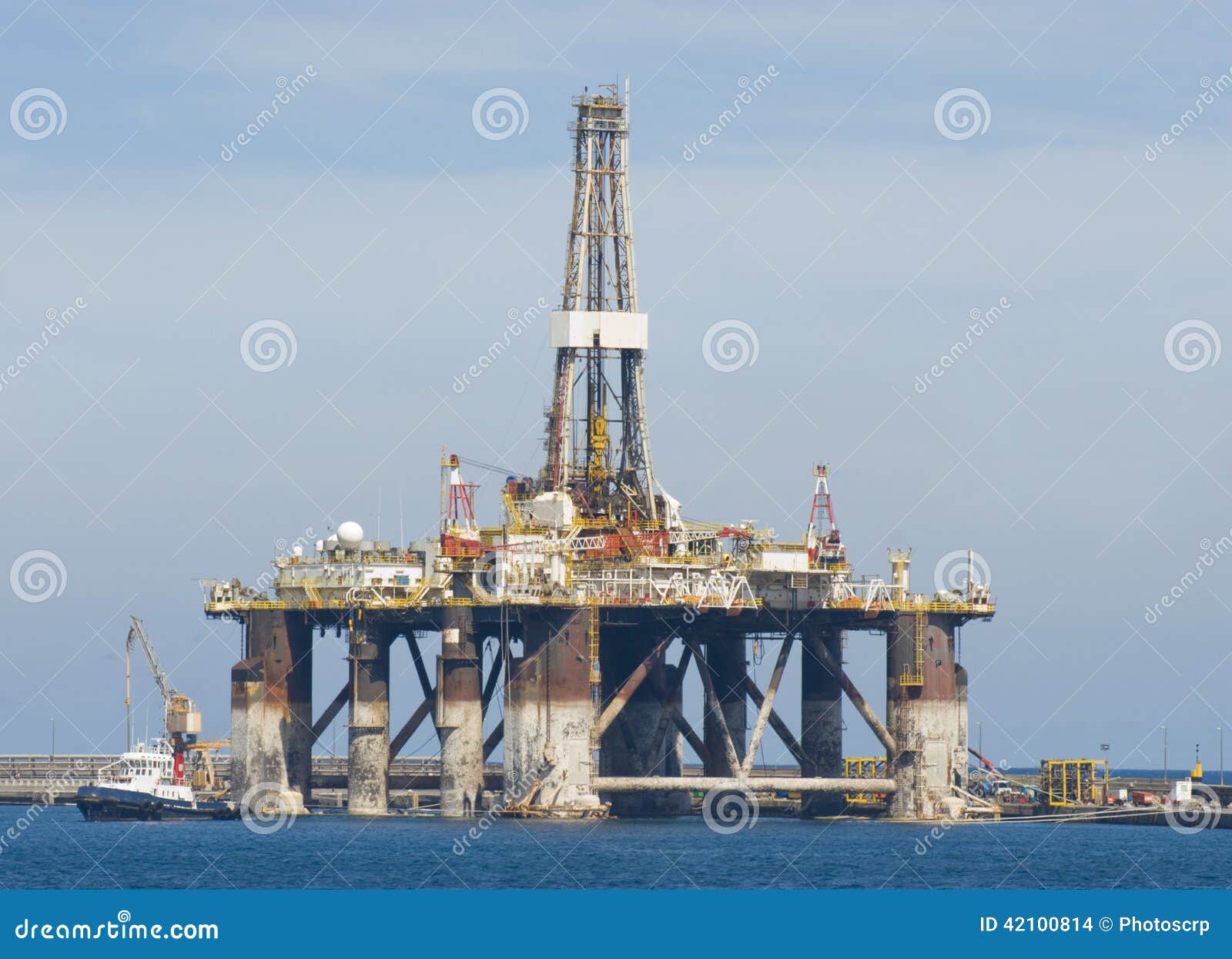 Oil rig stock photo. Image of ocean, plant, flame, power - 42100814