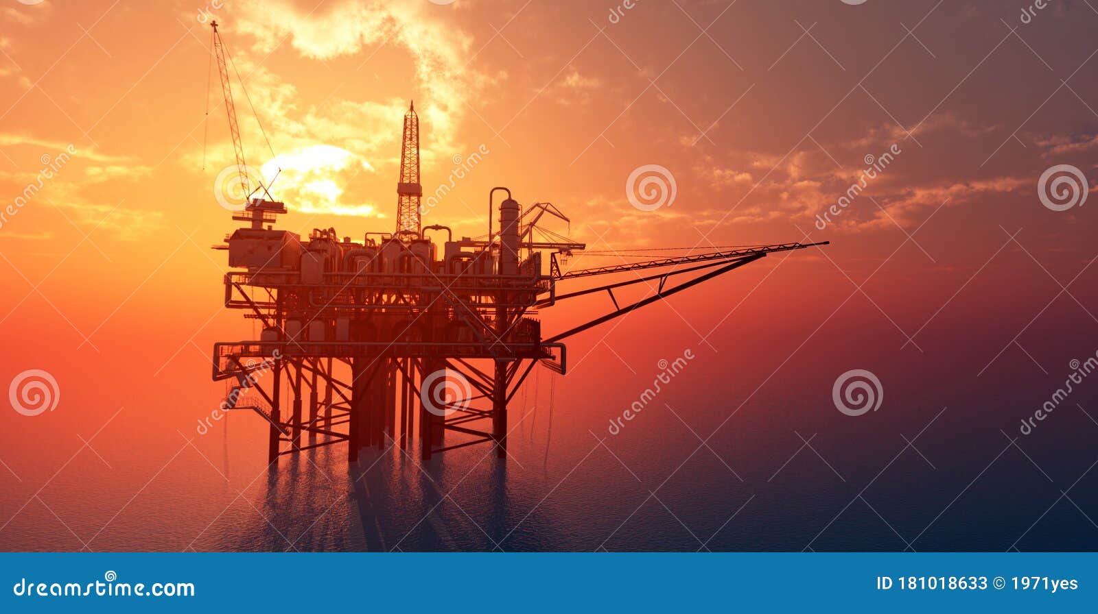Oil Rig stock image. Image of construction, refinery - 181018633