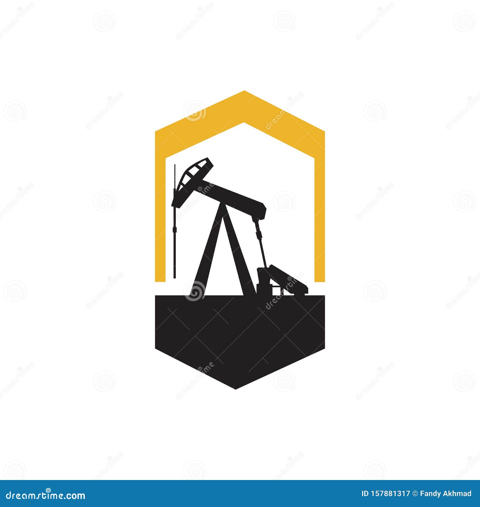 Oil Rig Logo Design Icon Vector Symbol Concept Illustrations Stock ...