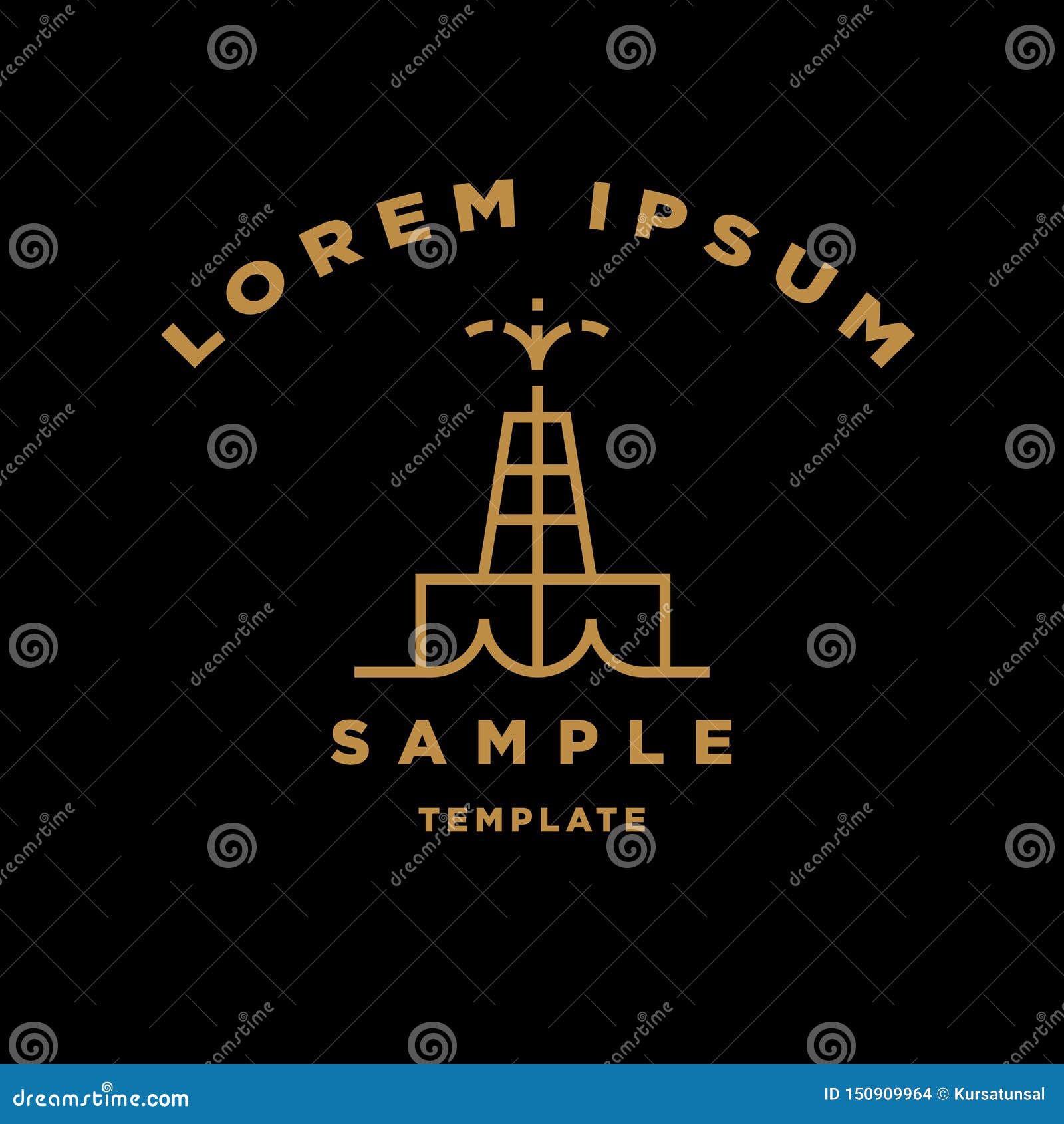 Oil Rig Minimal Sign Vector Design Stock Vector - Illustration of sign ...
