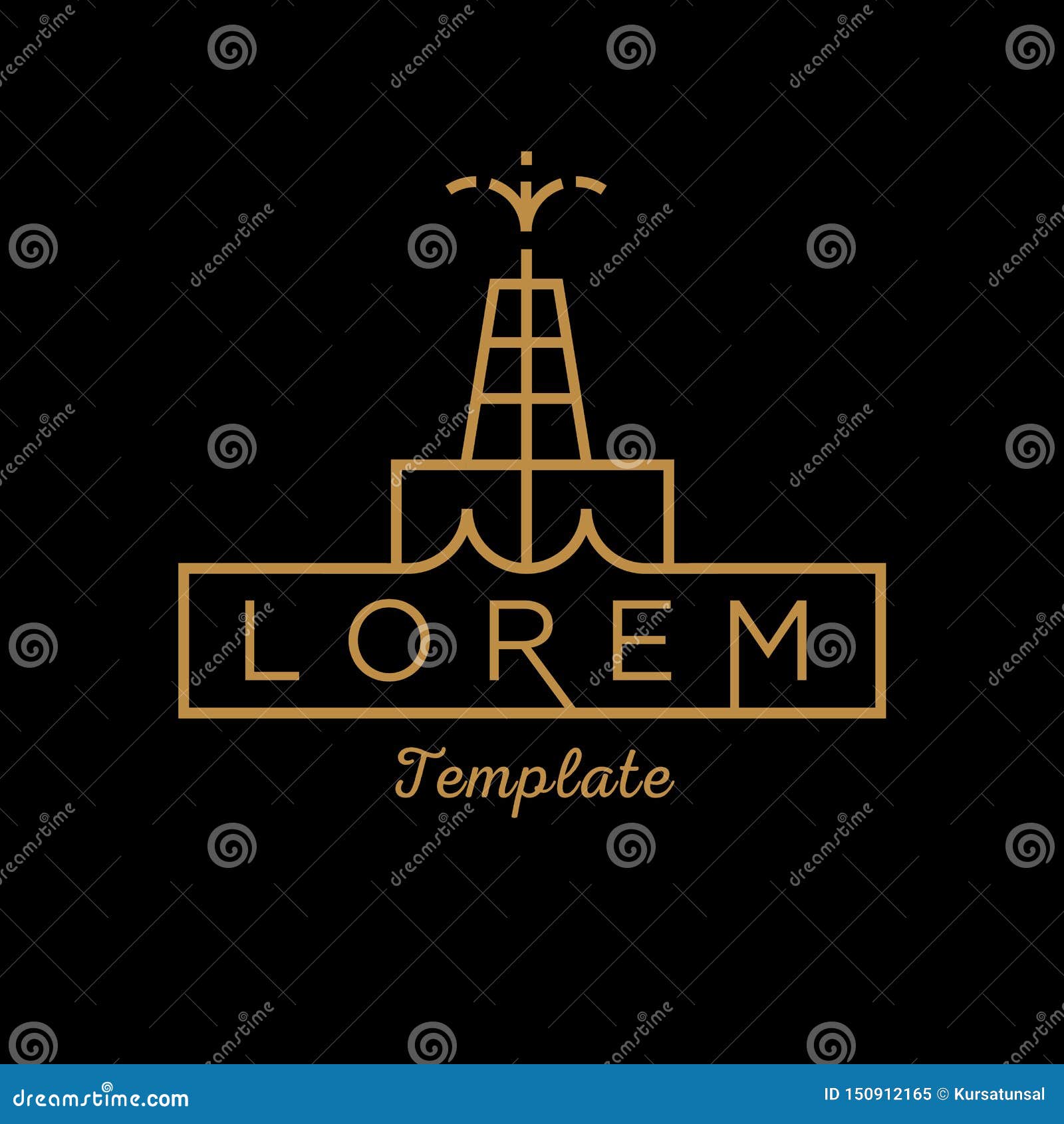 Oil Rig Minimal Sign Vector Design Stock Vector - Illustration of logo ...