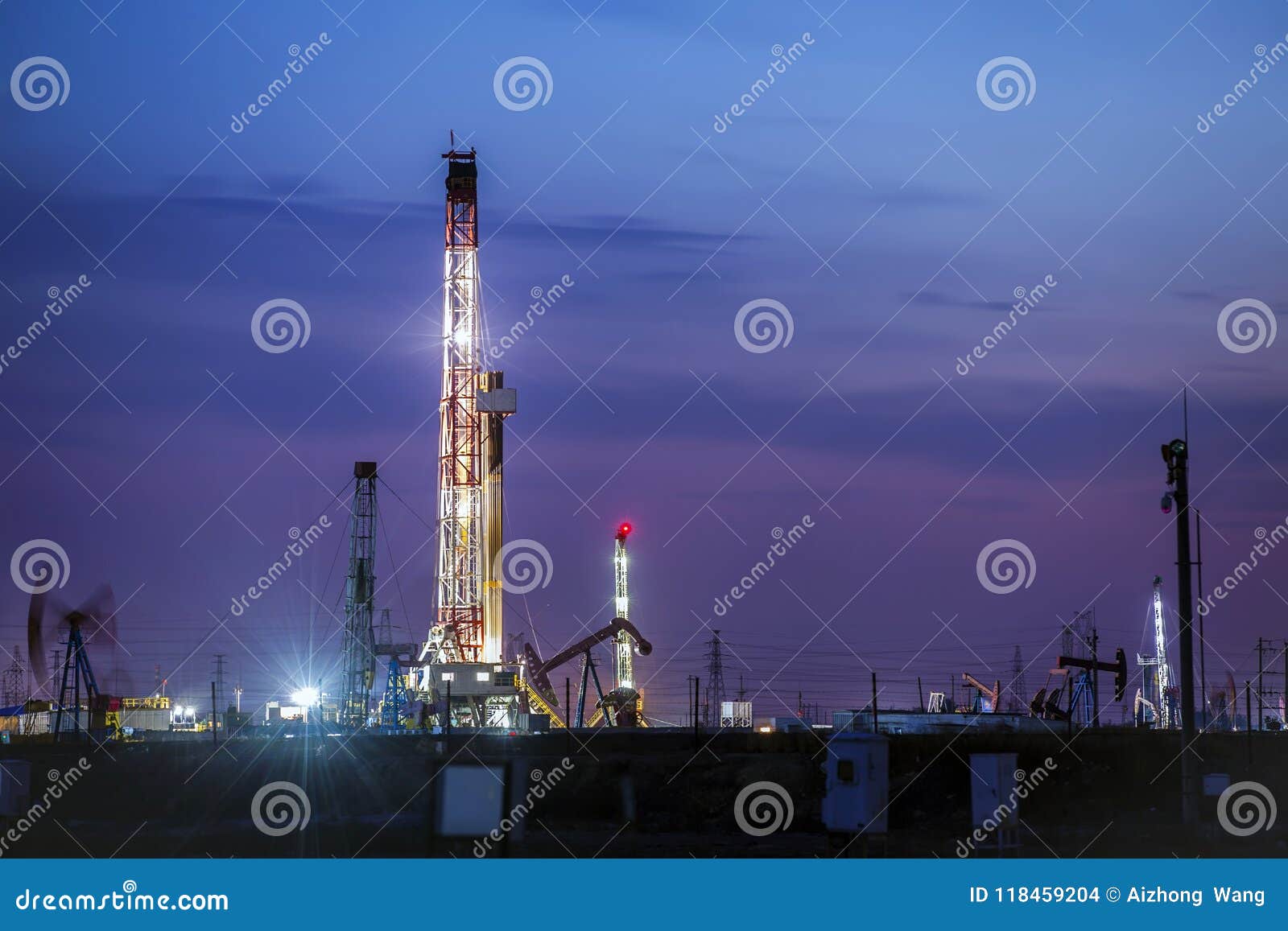 The oil rig stock photo. Image of evening, exploration - 118459204