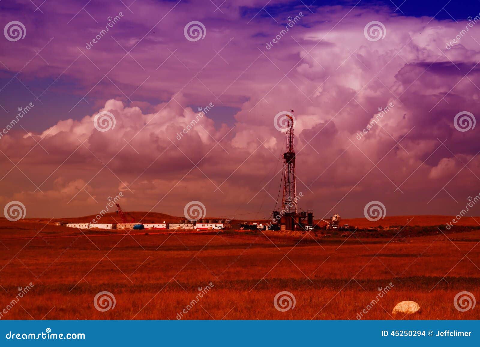 Oil rig in North Dakota stock photo. Image of drillling - 45250294