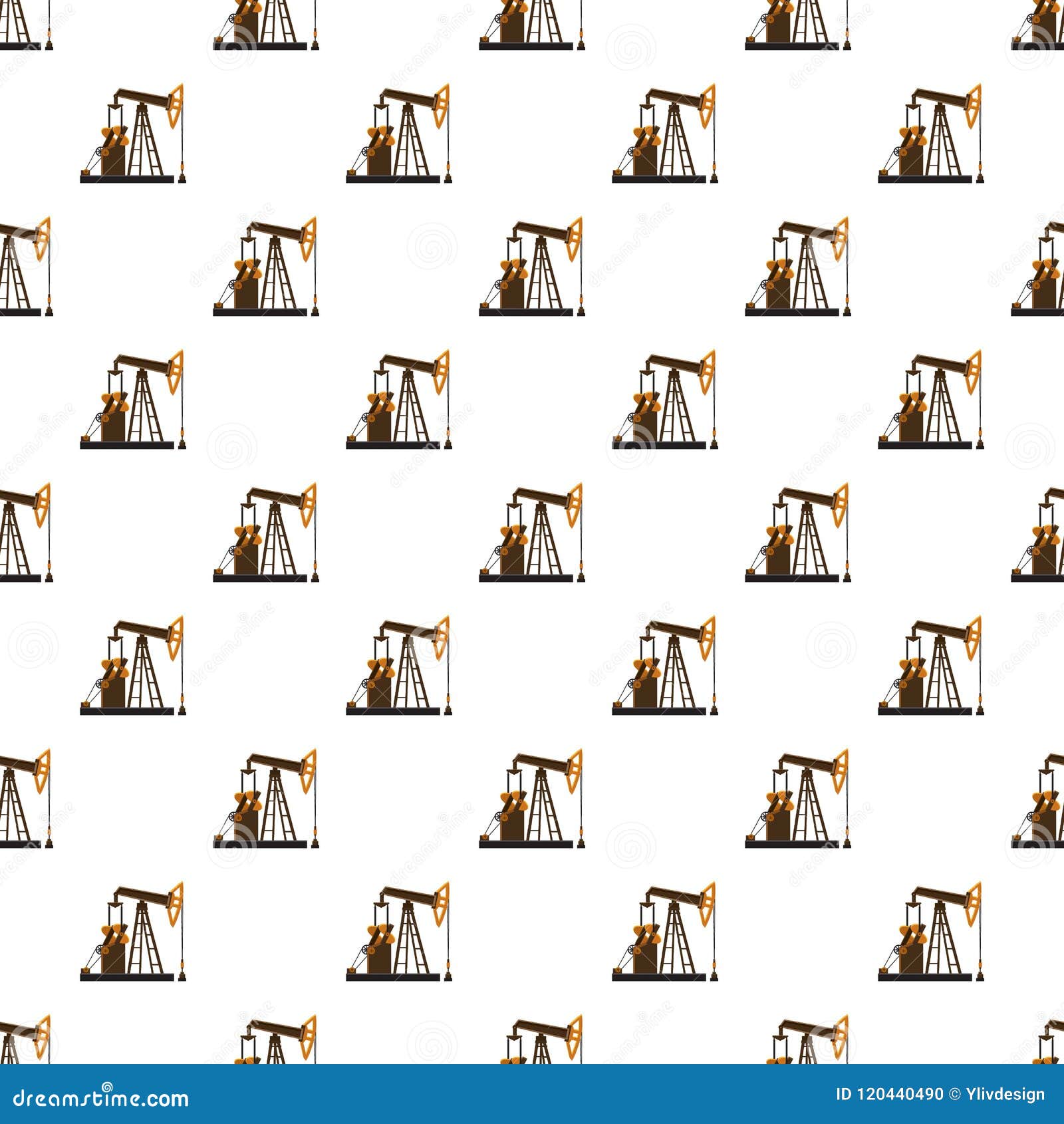 Oil rig pattern stock vector. Illustration of sewerage - 120440490