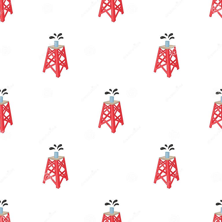 Oil Rig Pattern Seamless Vector Stock Vector - Illustration of pipeline ...