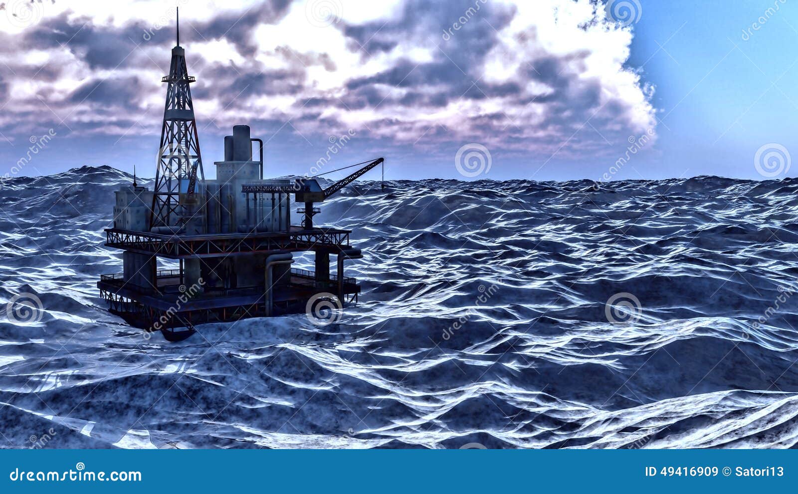 Oil rig platform stock image. Image of fuel, industry - 49416909