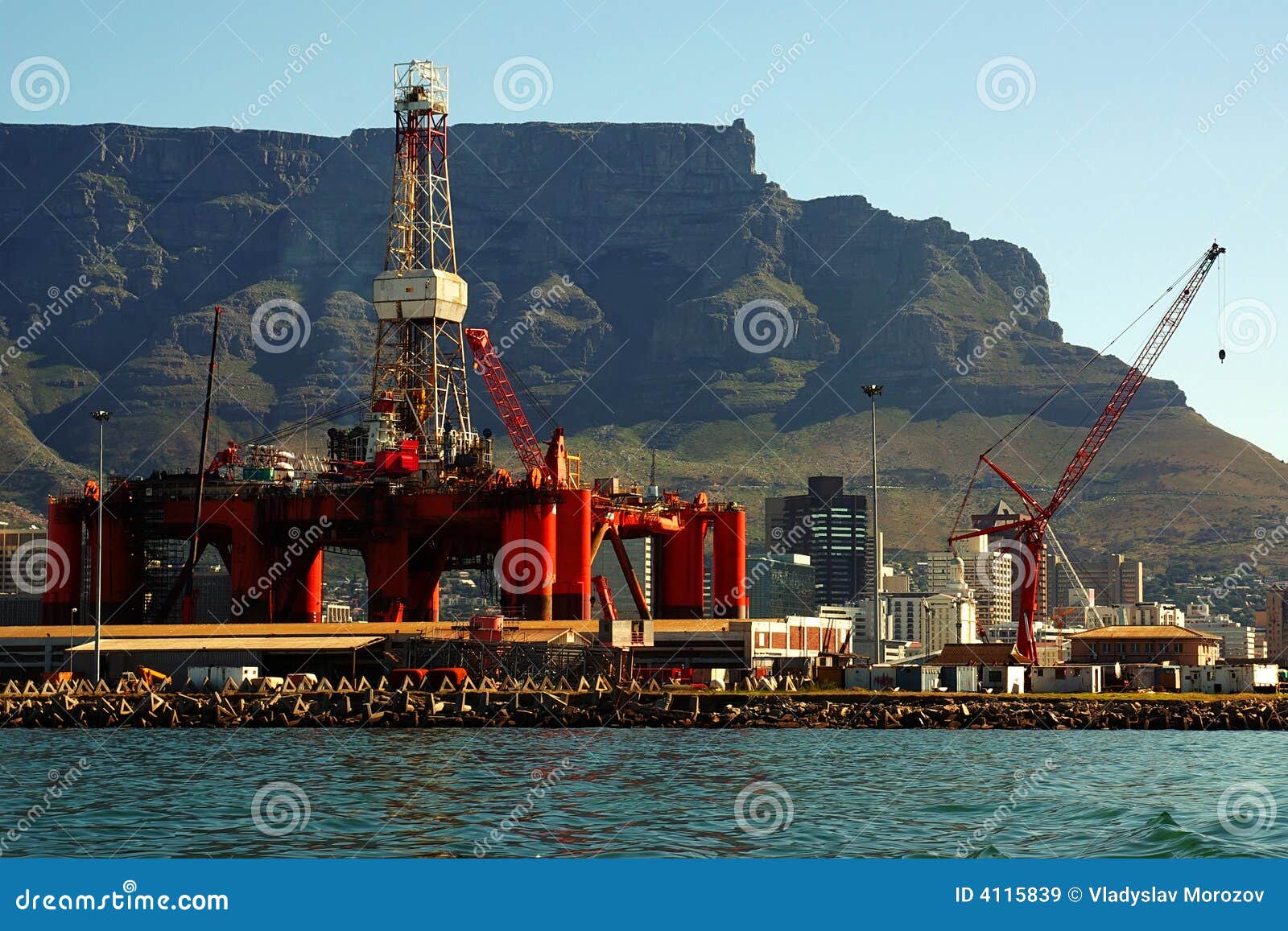 Oil- Rig Repairs in the Ocean Harbour Stock Image - Image of offshore ...