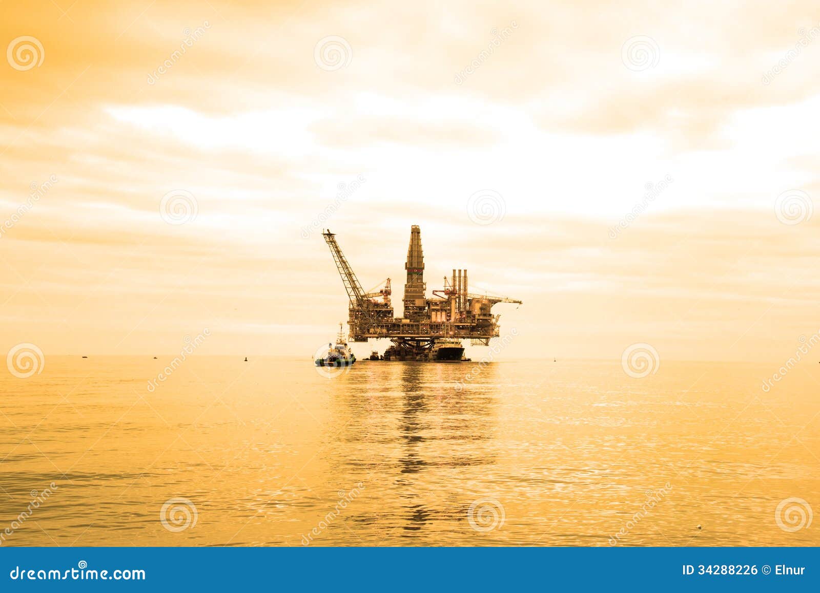 Oil Rig during stock photo. Image of crane, derricks - 34288226