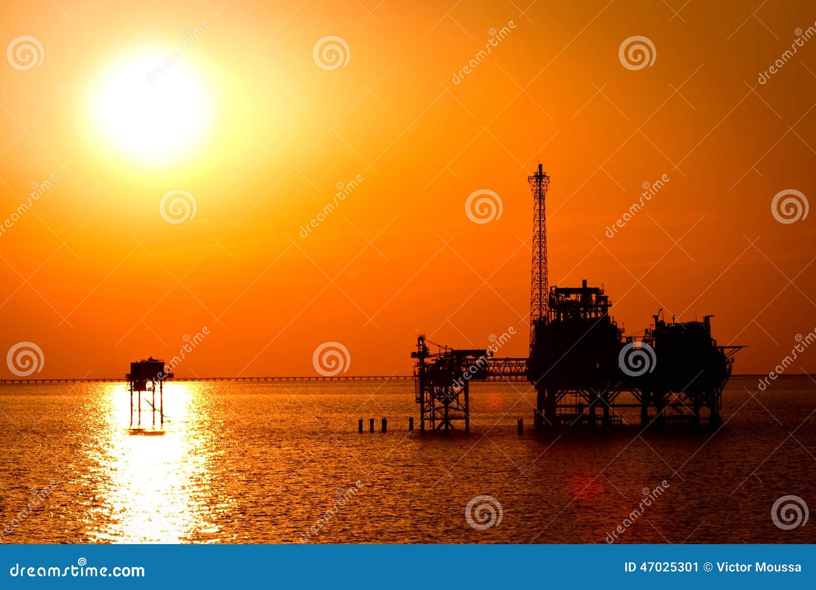 Oil rig in the sunset stock image. Image of petrol, dusk - 47025301