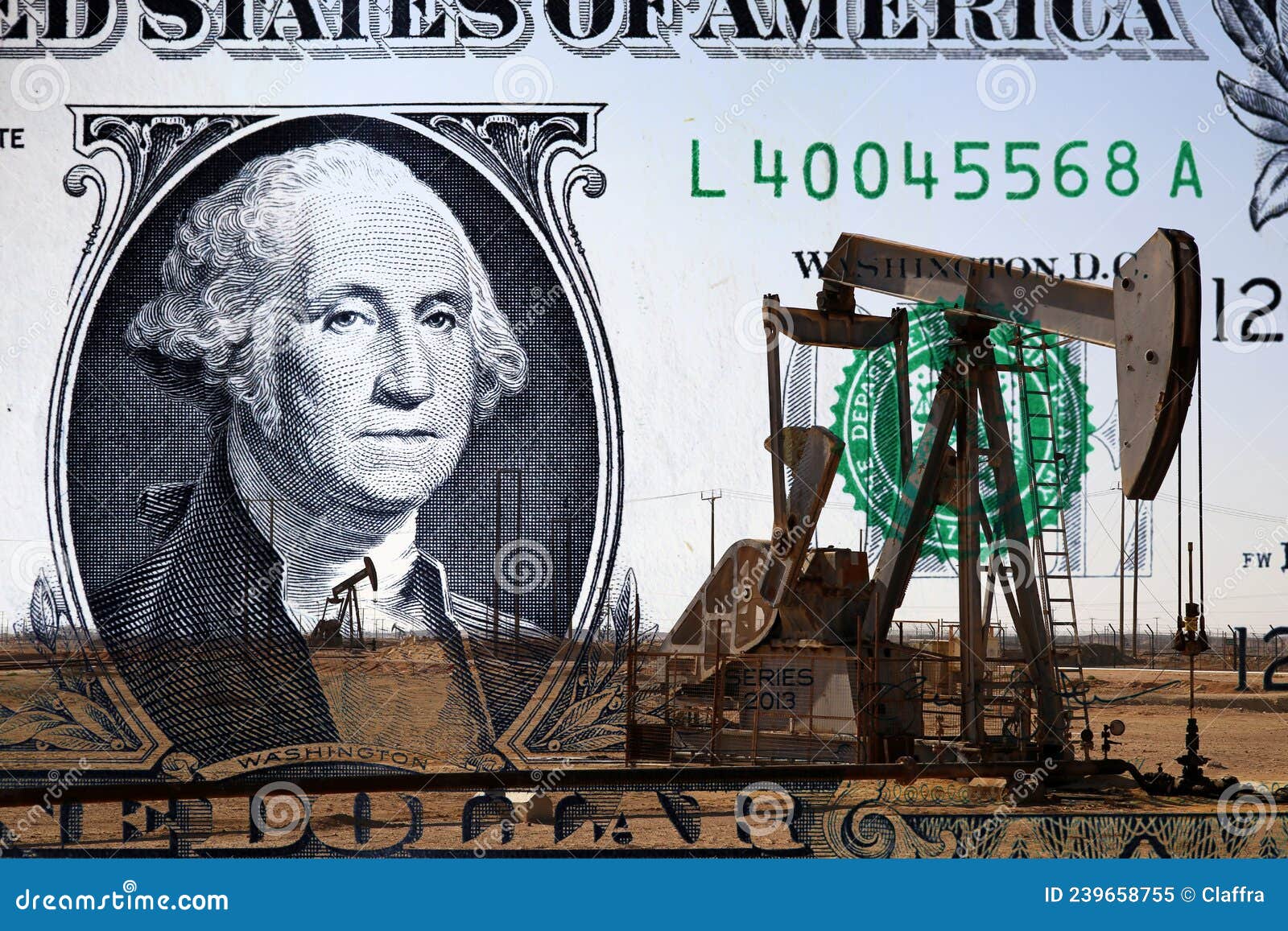 Oil Rig and a US Dollar Bill Stock Image - Image of financial, economic ...