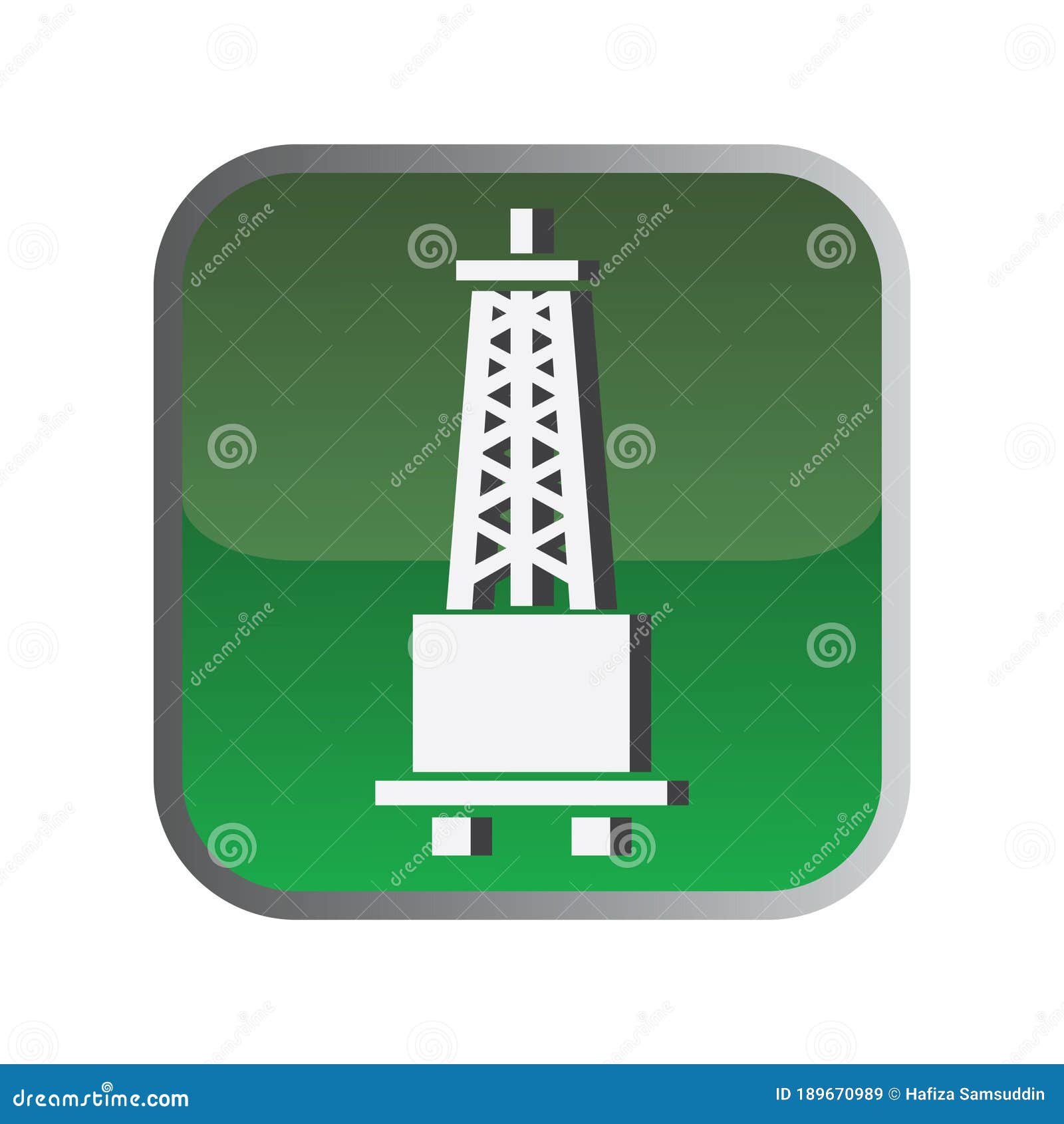 Oil Rig. Vector Illustration Decorative Design Stock Vector ...