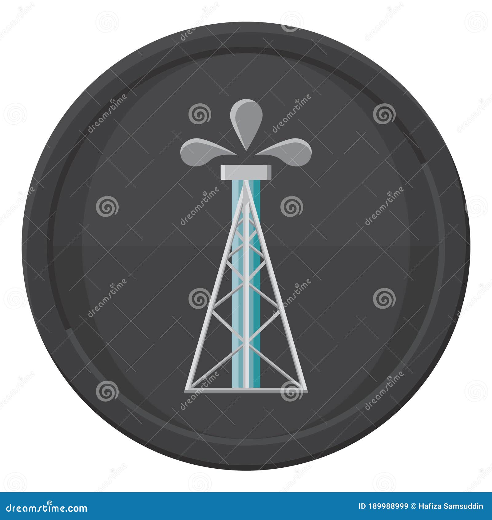 Oil Rig. Vector Illustration Decorative Design Stock Vector ...