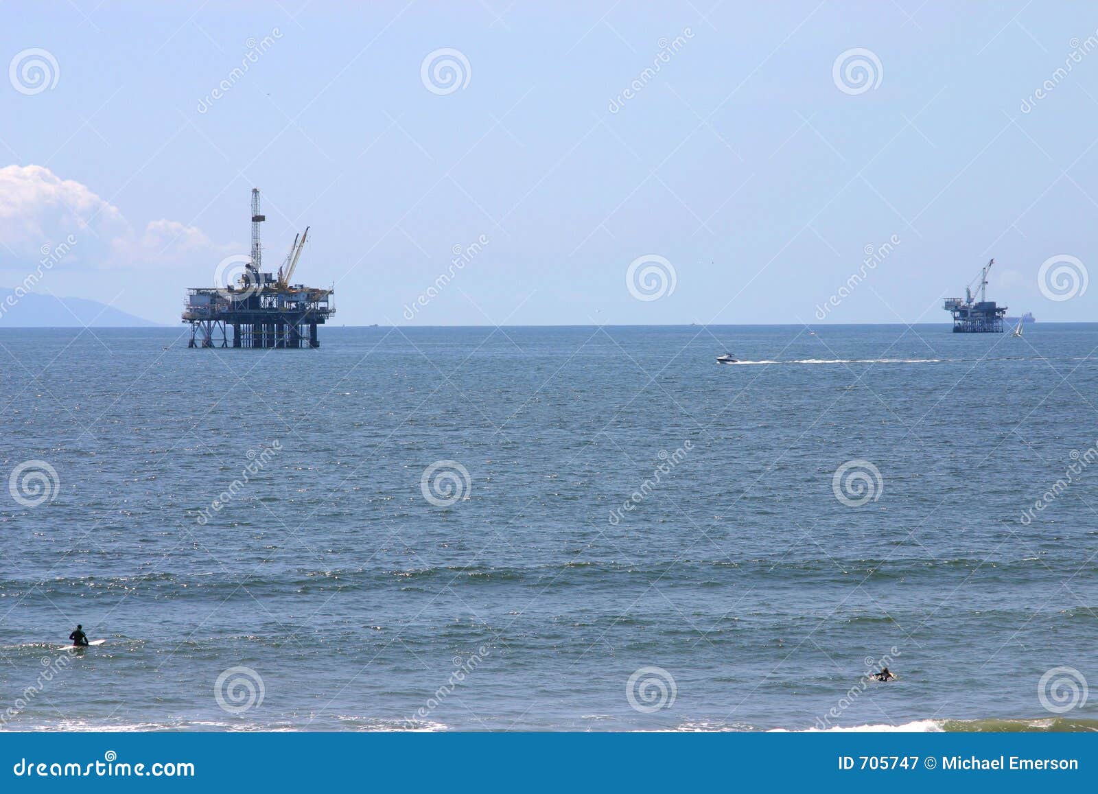Oil rigs stock image. Image of drilling, beach, pollution - 705747
