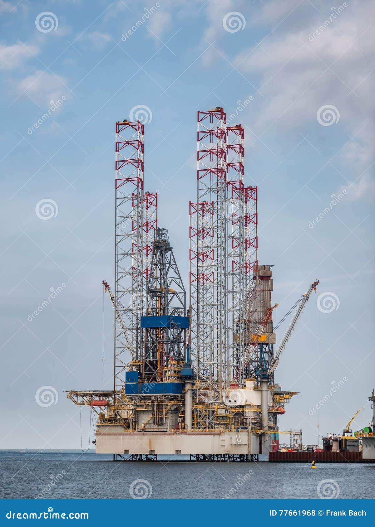 Oil Rigs in Esbjerg Harbor, Denmark Stock Photo - Image of power ...