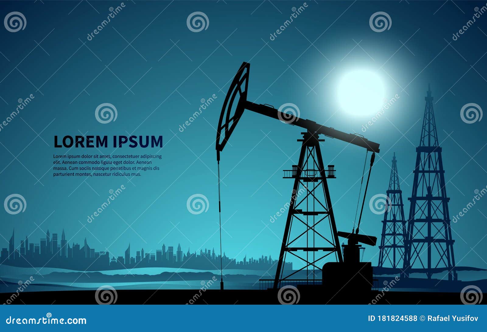 Oil Rigs. Oil Production. Vector. Stock Vector - Illustration of barrel ...