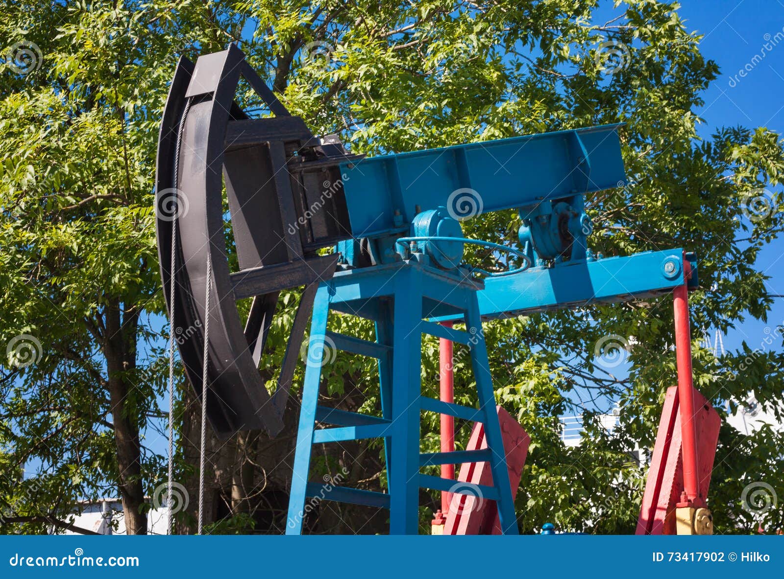 Oil rod pump stock photo. Image of pipeline, industry - 73417902