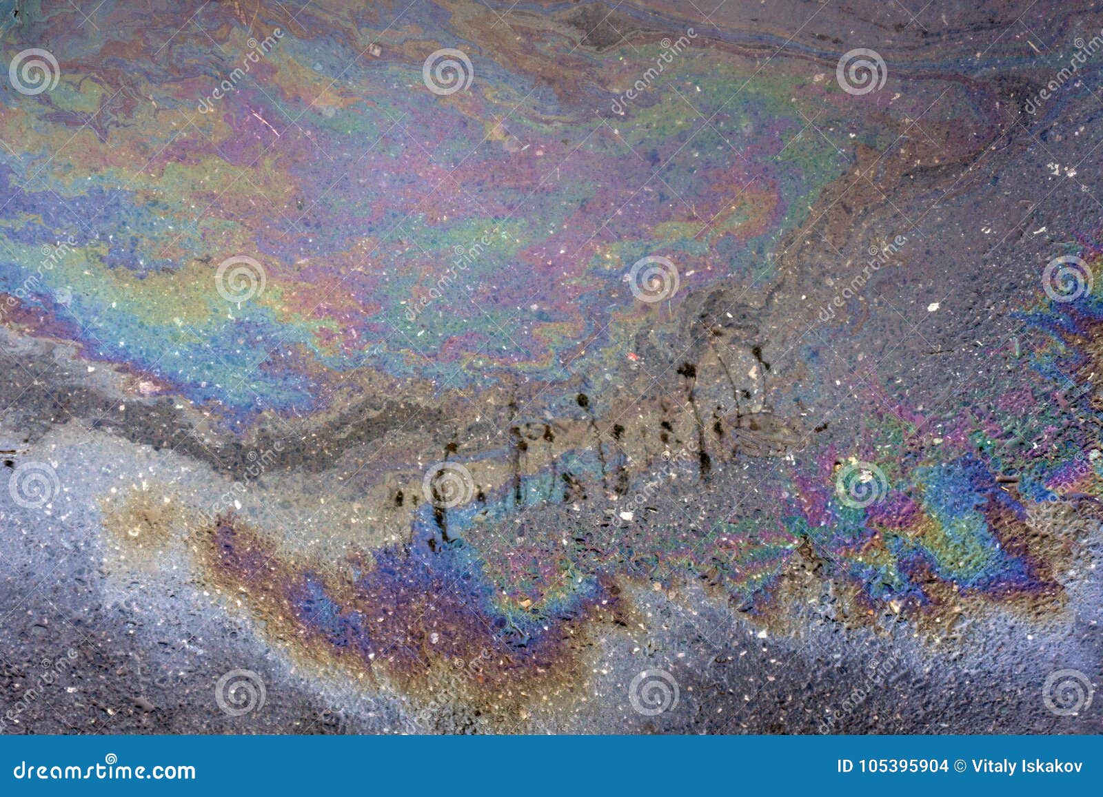 Oil Slick on the Asphalt Road Background Stock Photo - Image of surface ...
