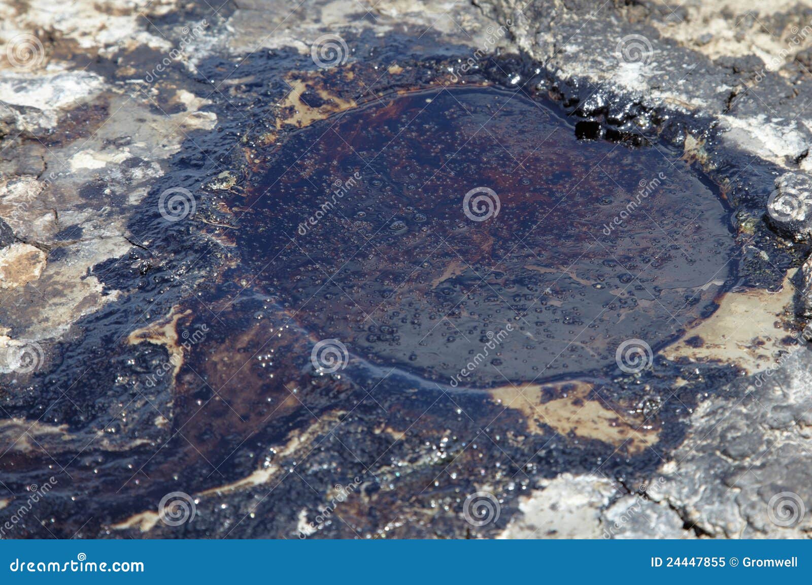 Oil slick on the ground stock image. Image of clay, close - 24447855
