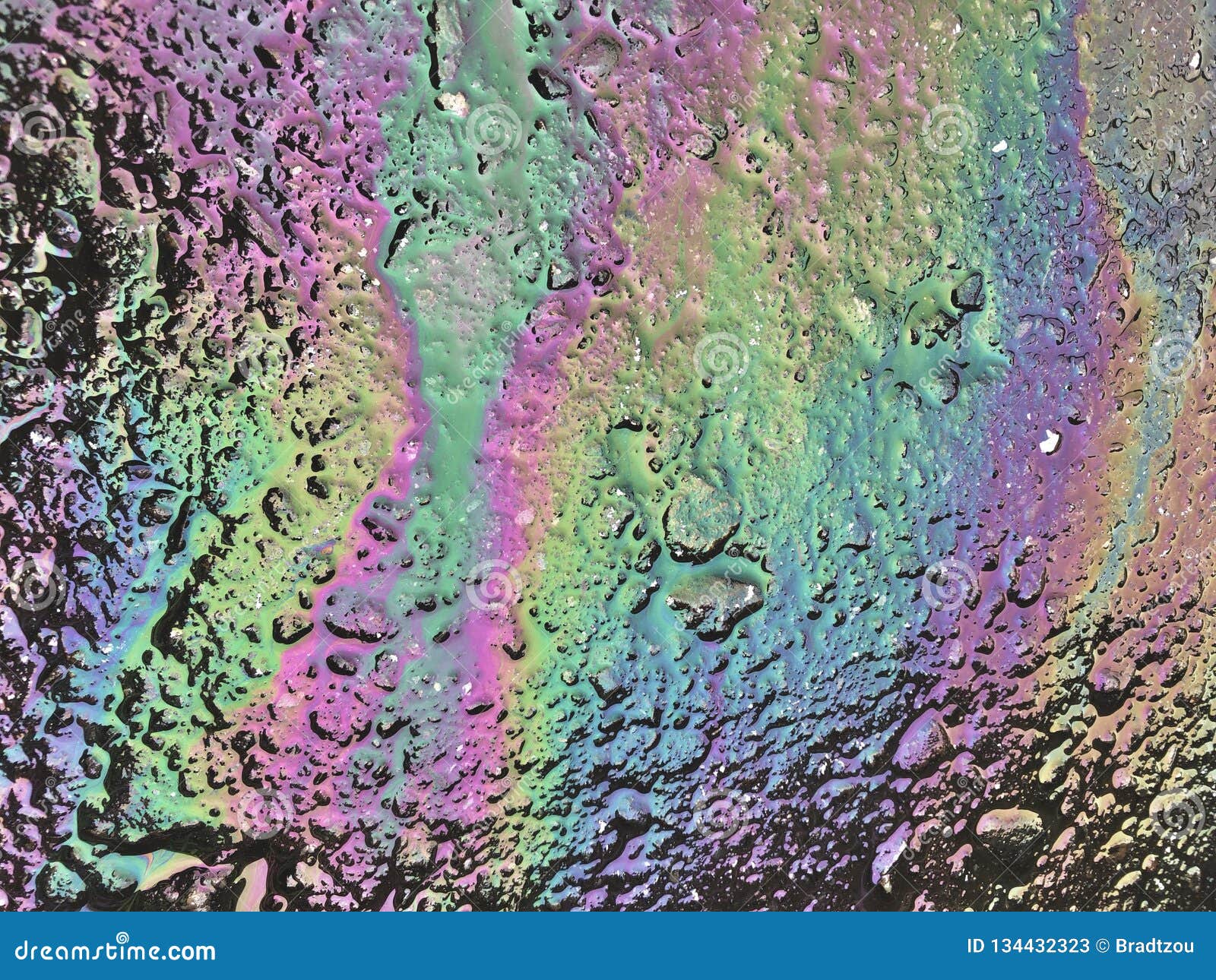 Oil Spill On Asphalt Road Background Or Texture Stock Photo ...