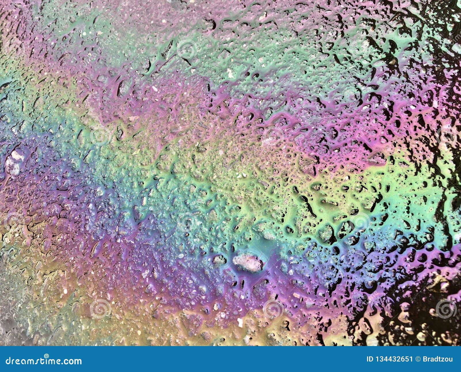 Oil Spill On Asphalt Road Background Or Texture Stock Photo ...