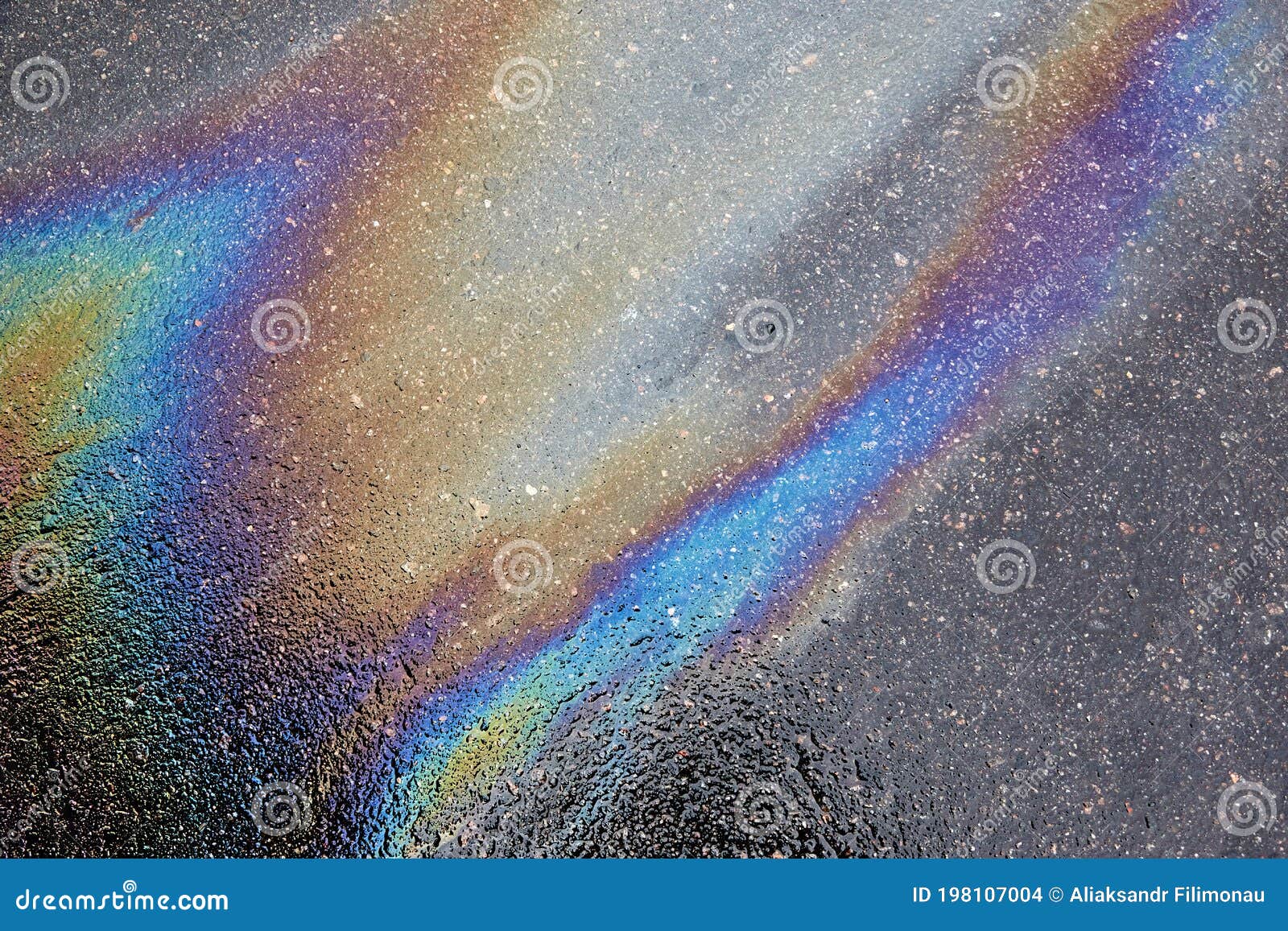 Oil Spill On Asphalt Road Background Or Texture Stock Photo ...
