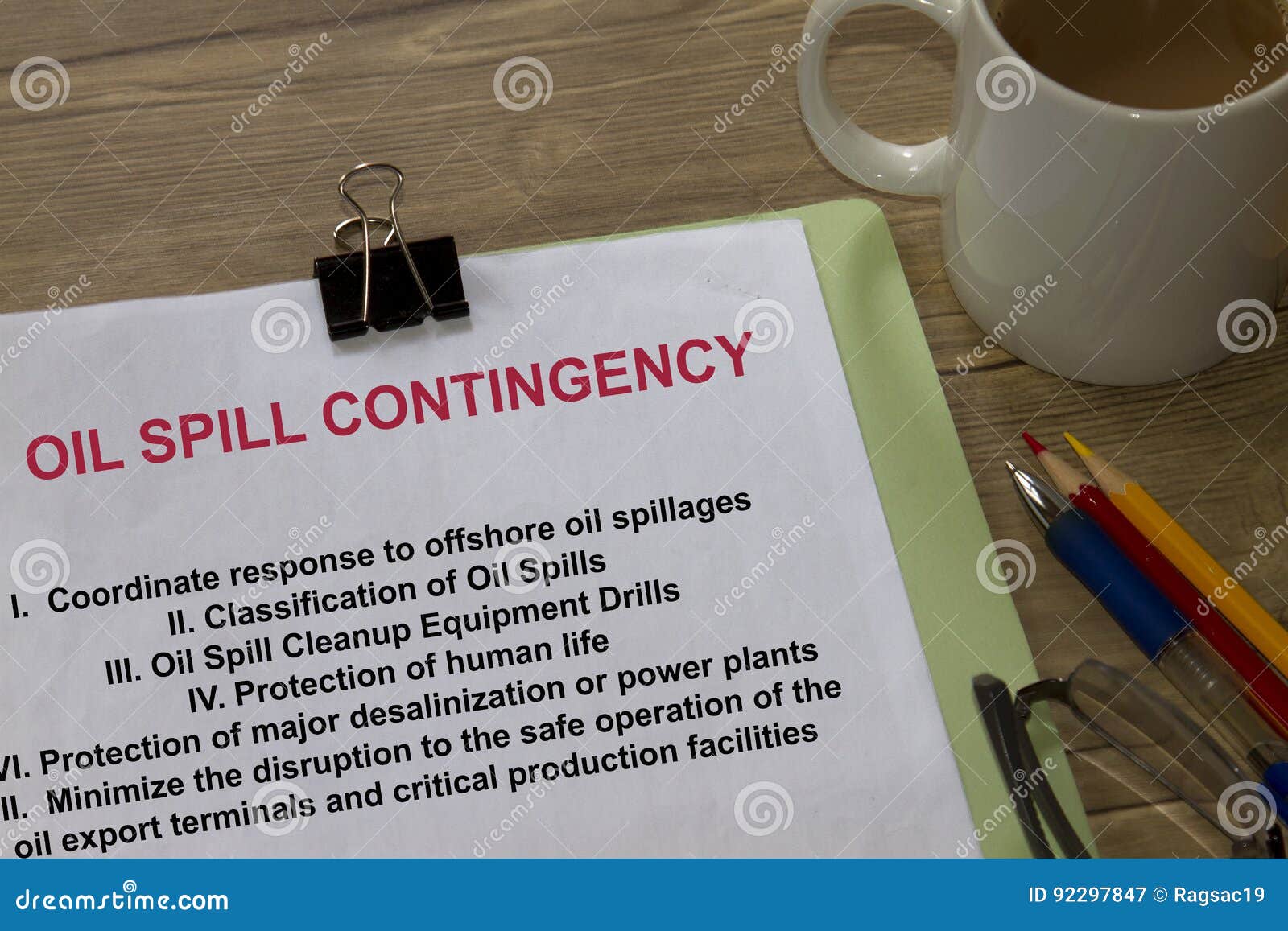Oil spill contingency stock image. Image of contents - 92297847