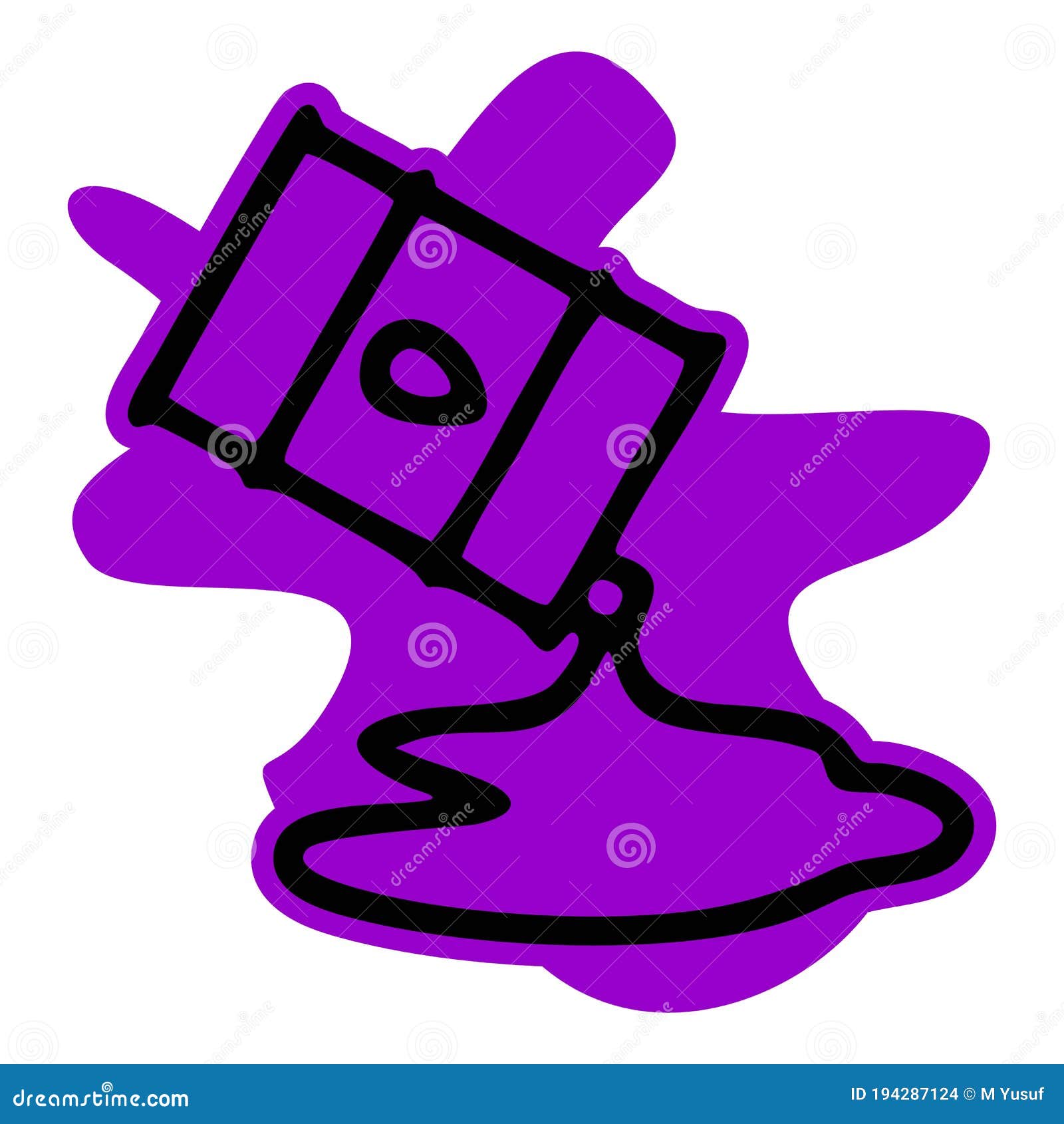 Oil Spill Line And Glyph Icon, Fuel And Storage, Oil Barrel Sign ...