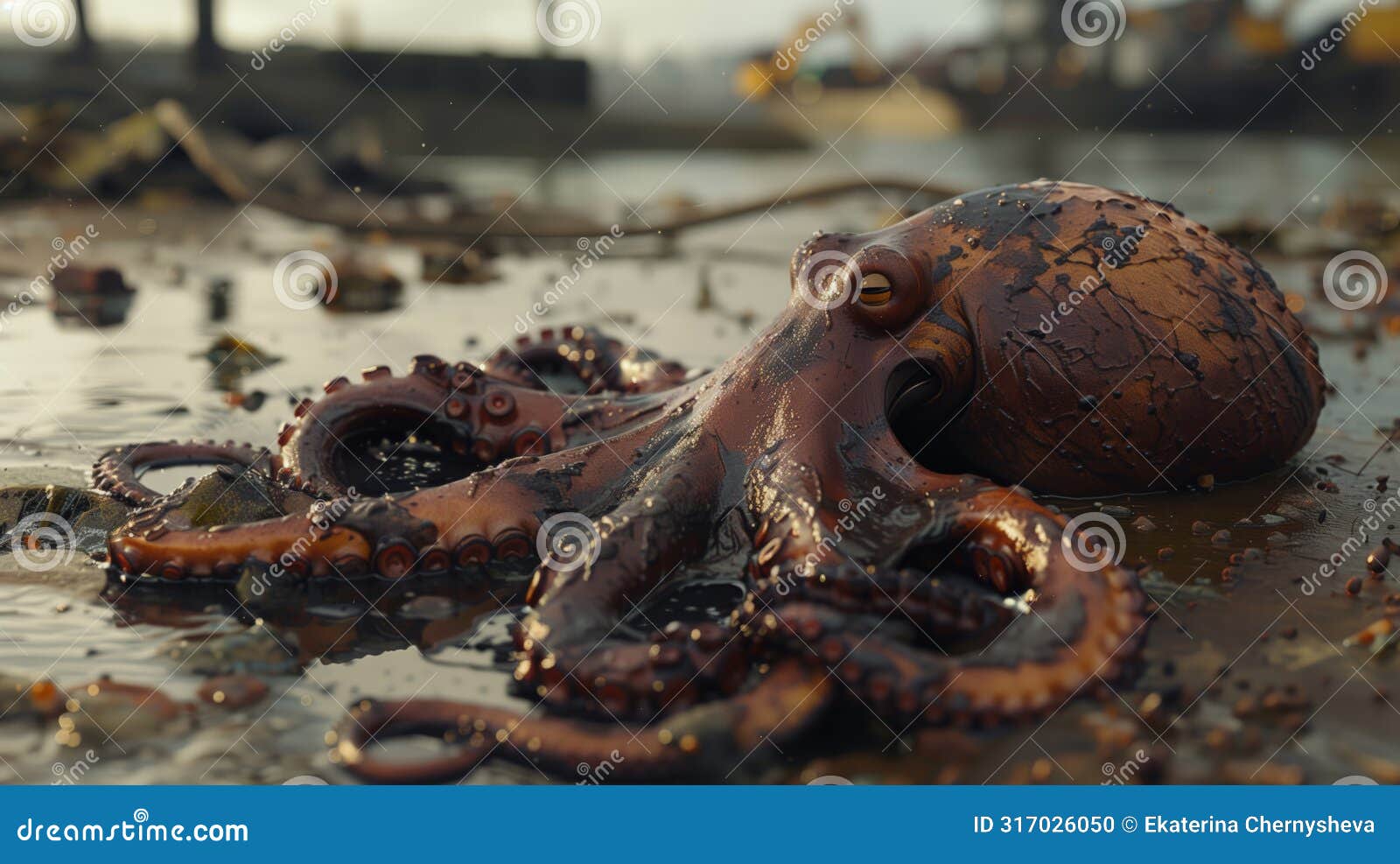 An Oil Spill in the Ocean, Symbolizing the Devastating Effects of ...