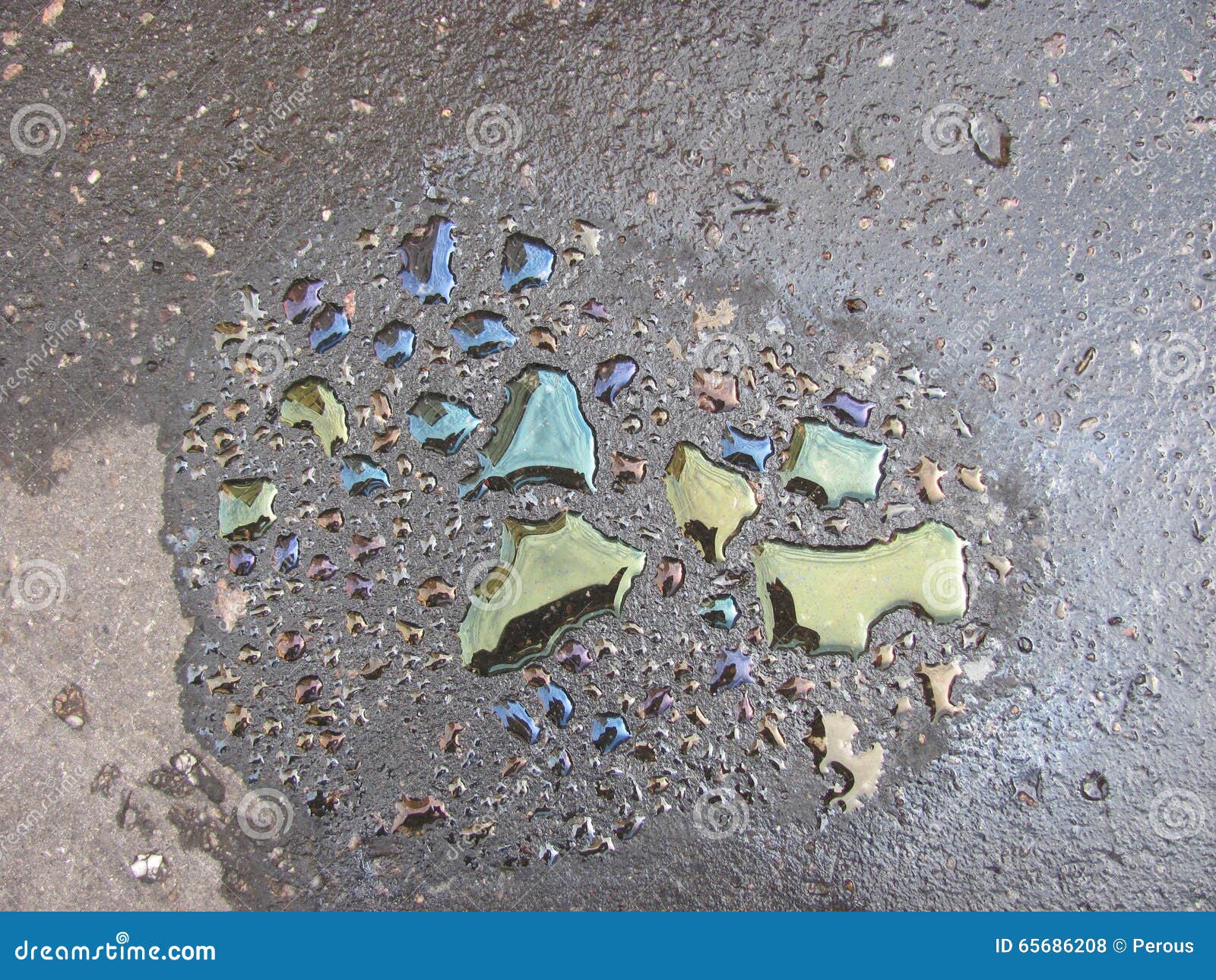 Oil spill small stock photo. Image of colors, lubricant - 65686208