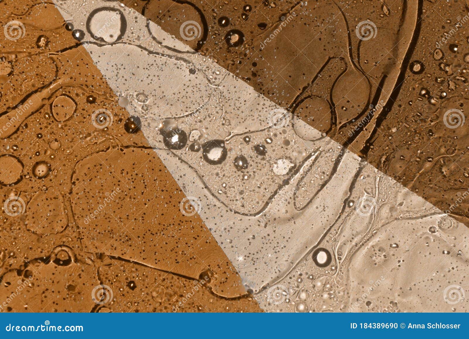 Oil Spill Texture on Brown and Beige Colorblock Background Stock Photo ...