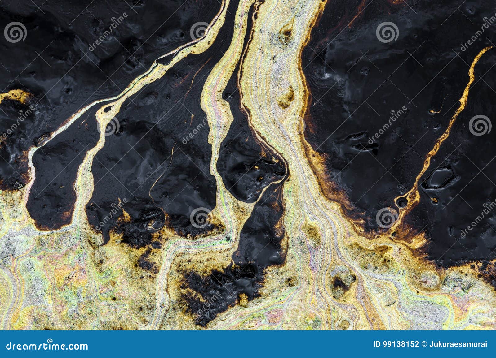 Oil Spill Texture on the Sand Beach Stock Photo - Image of rayong ...