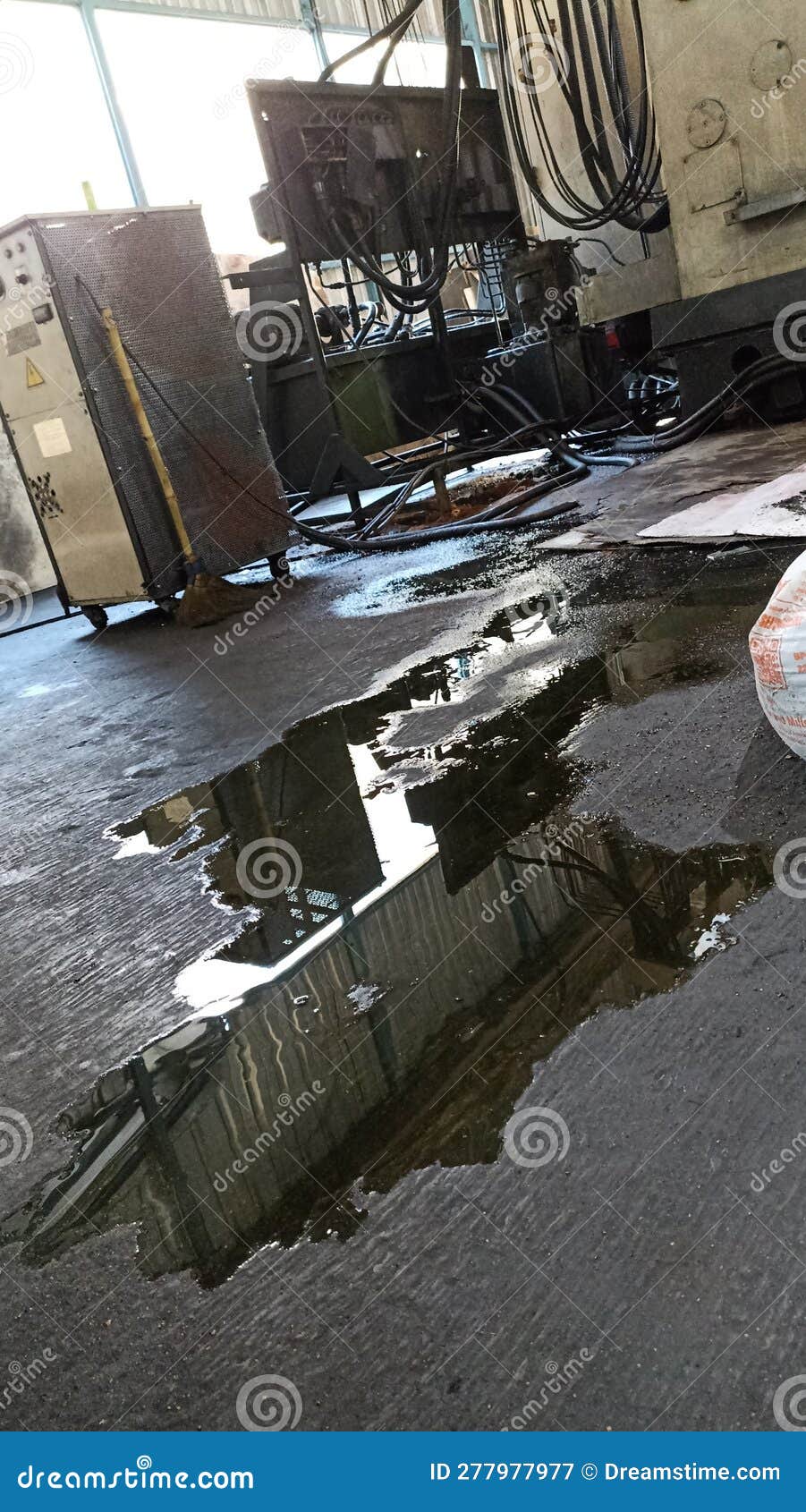 Oil Spilled from an Old Engine Stock Image - Image of road, asphalt ...