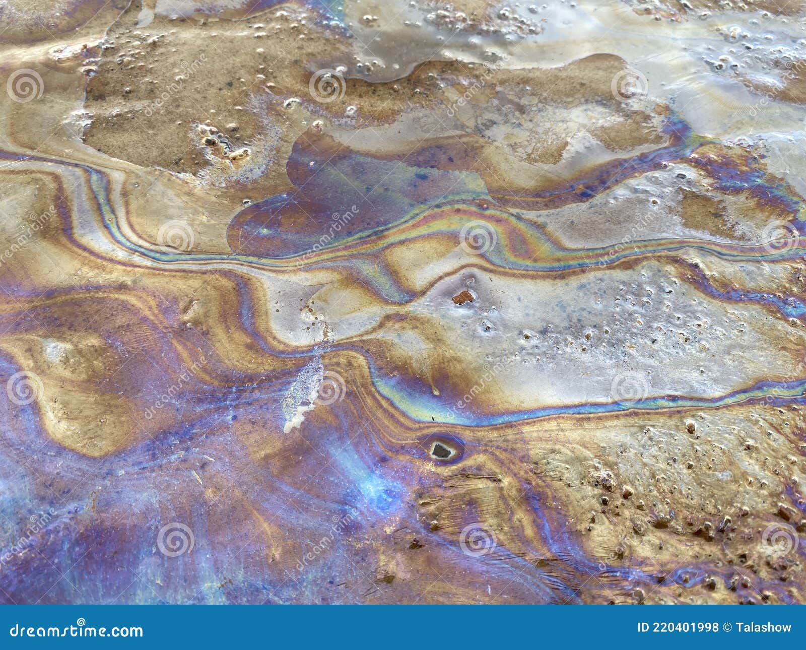 Oil spills on the sand stock photo. Image of protect - 220401998