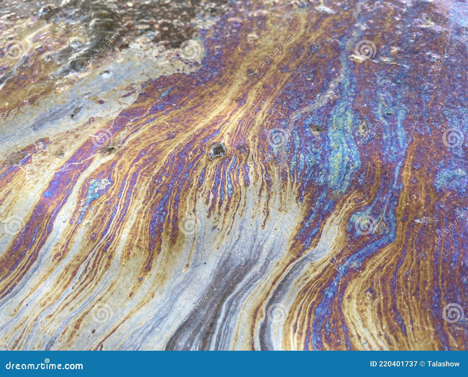 Oil spills on the sand stock image. Image of accident - 220401737