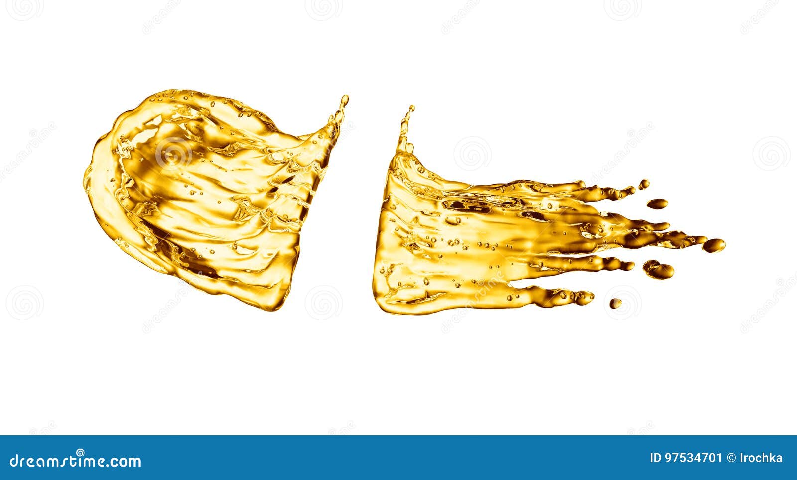 Oil Splash on White Background Stock Illustration - Illustration of ...