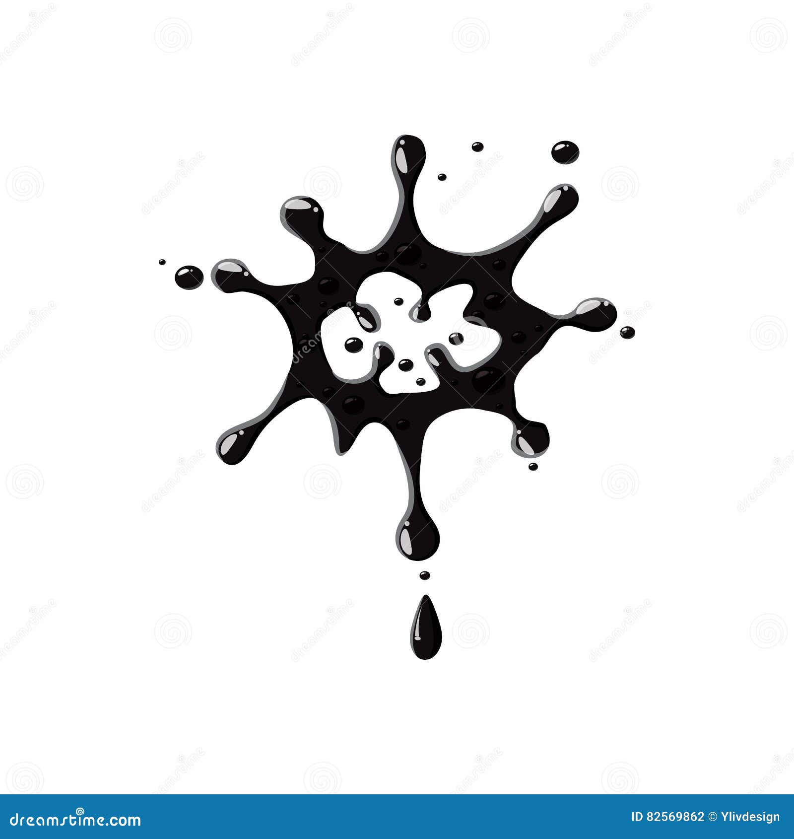 Oil Spot Isolated on White Background Stock Vector - Illustration of ...