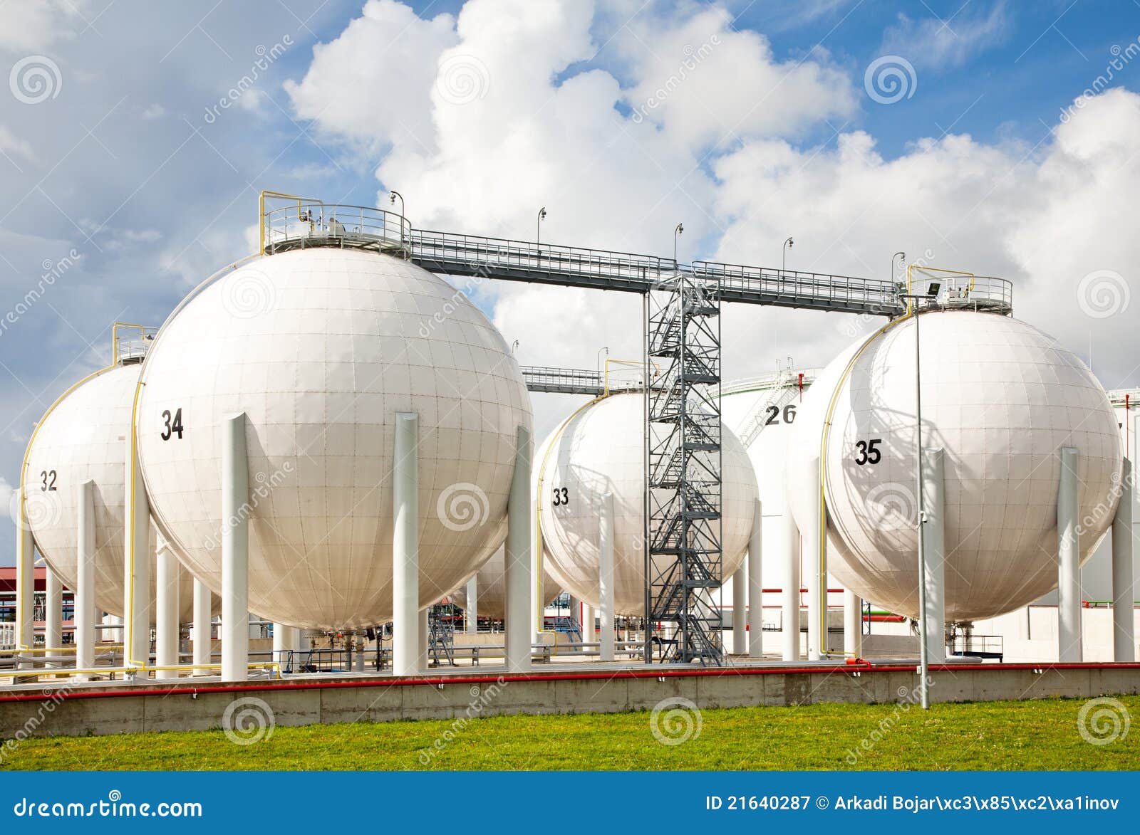 Oil storage stock image. Image of container, blue, landscape - 21640287