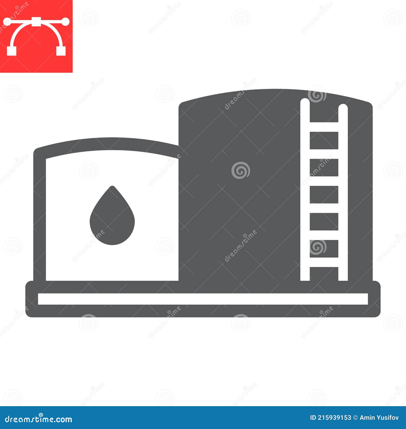 Oil Storage Glyph Icon, Industry and Petroleum, Oil Tank Vector Icon ...