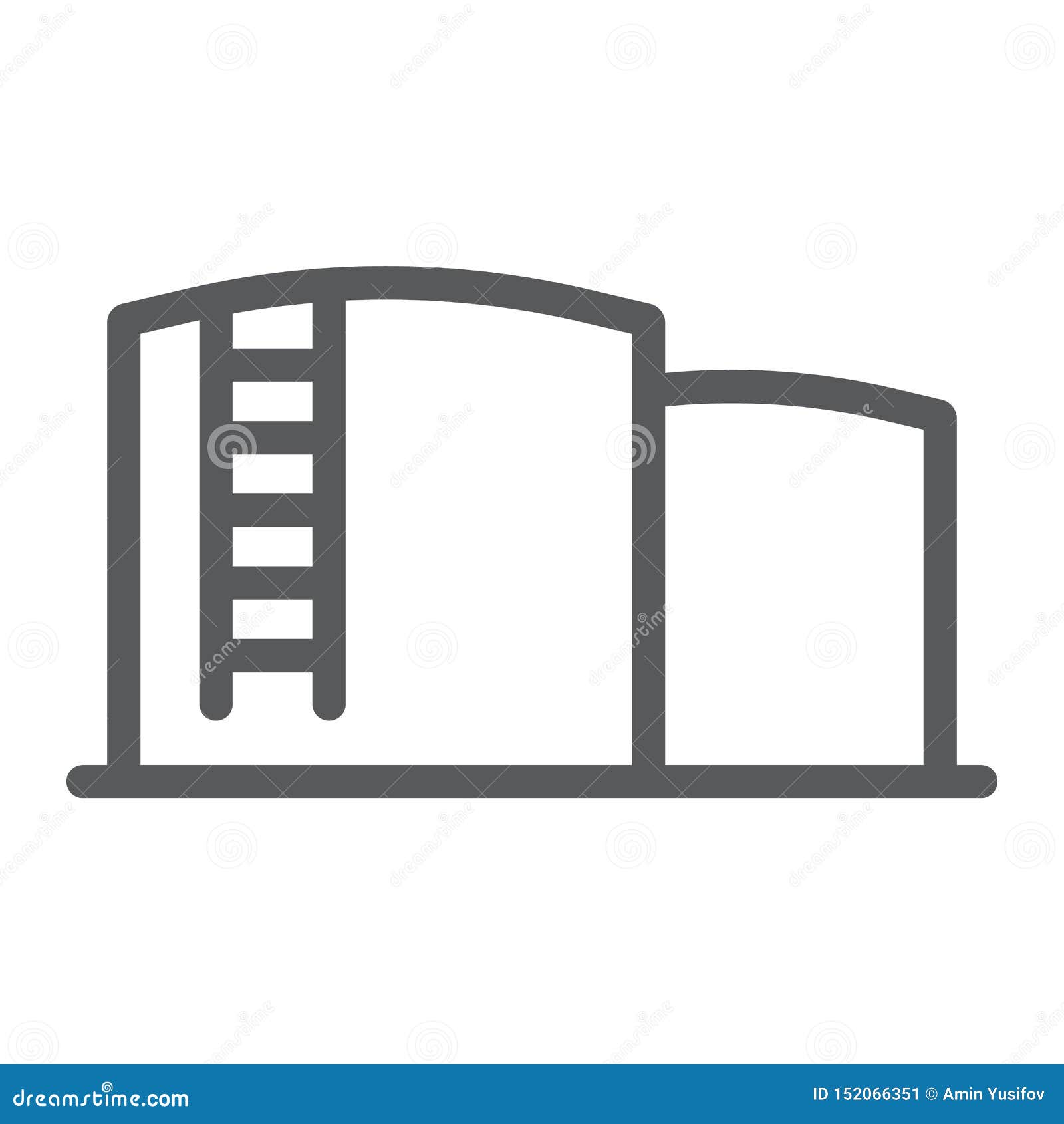 Oil Storage Line Icon, Fuel and Industry, Oil Tank Sign, Vector ...