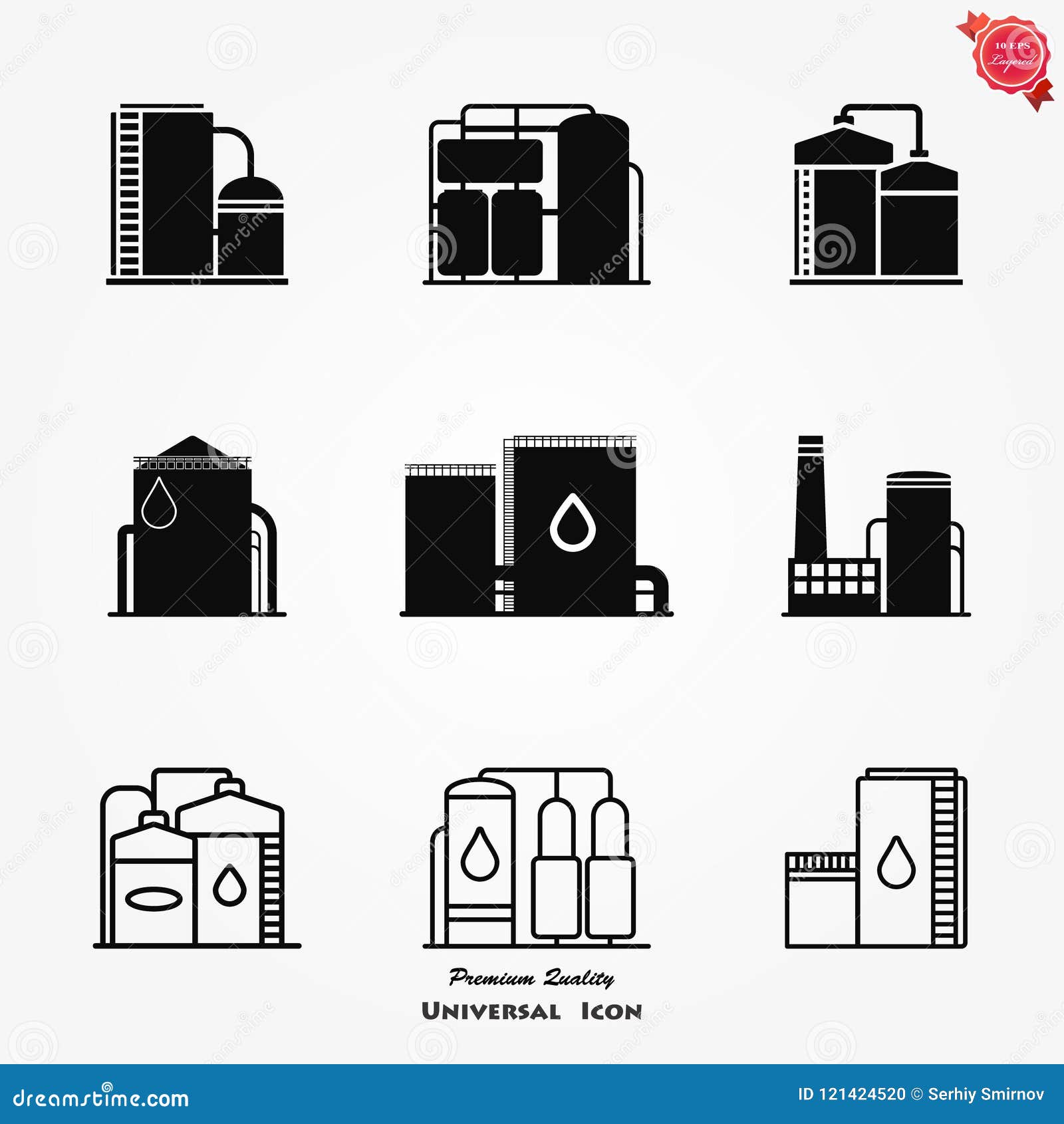 Oil Storage Tank, Oil Single Vector Icon in Flat Style Stock Vector ...