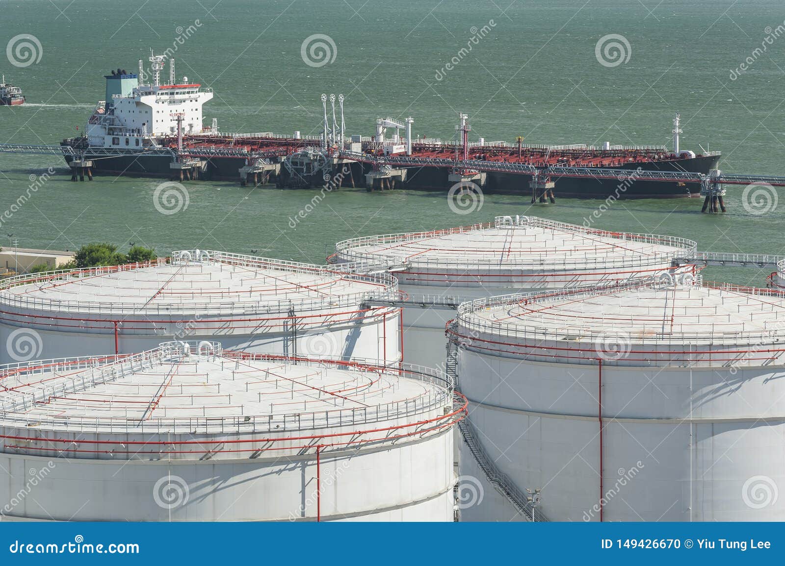 Oil tank in factory stock photo. Image of city, economy - 149426670