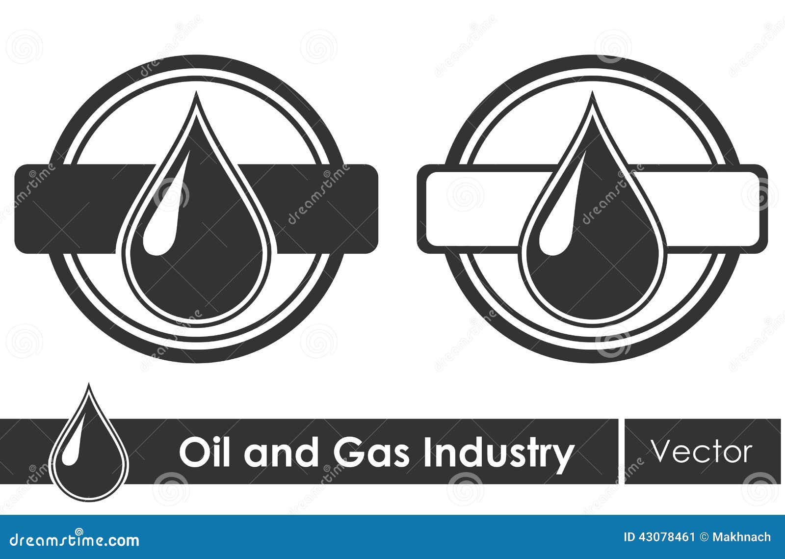 Oil Symbols. Corporate Emblem. Cartoon Vector | CartoonDealer.com #43078461