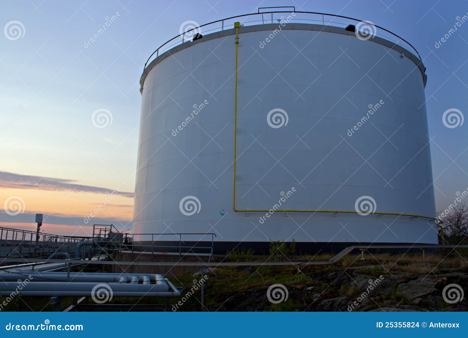 Oil tank stock photo. Image of chemical, coast, evening - 25355824