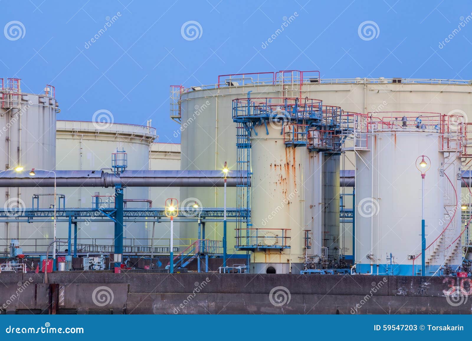 Oil tank at industry area stock image. Image of steel - 59547203