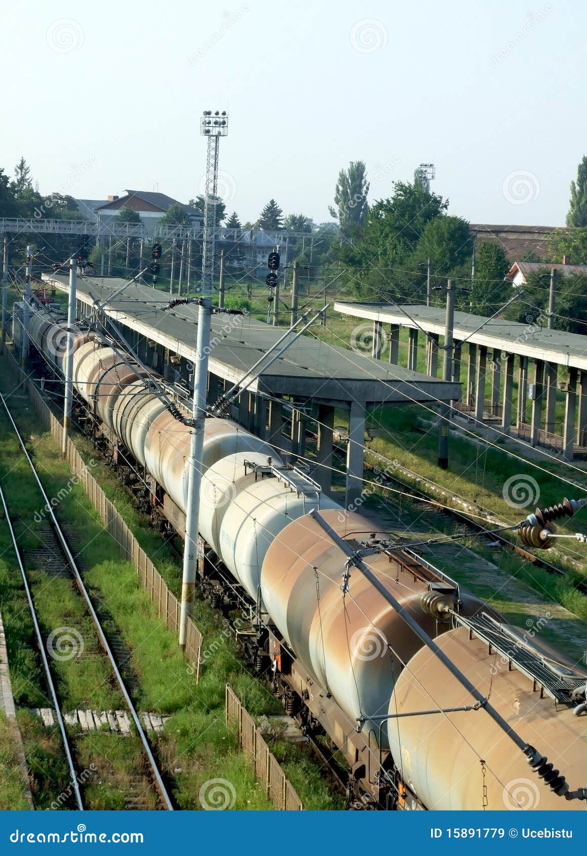 Oil tank train stock image. Image of cargo, infrastructure - 15891779