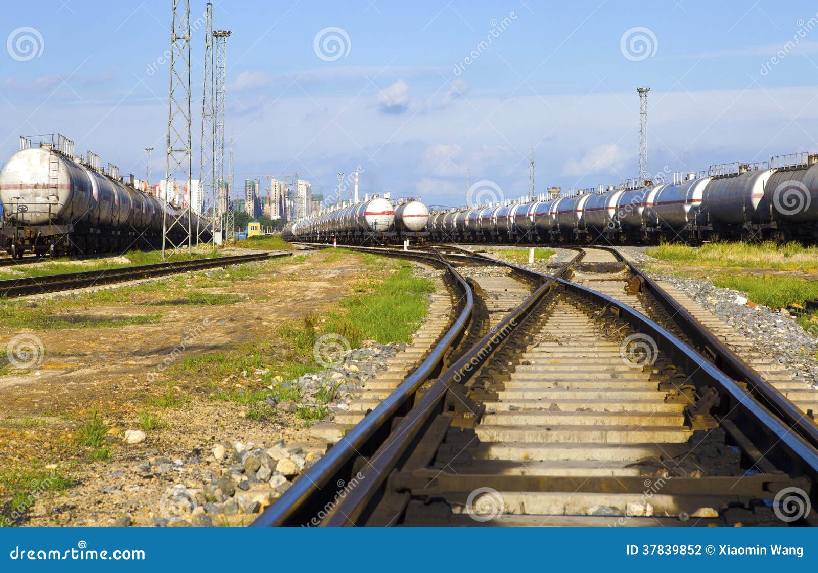 Oil tank train stock photo. Image of delivery, petroleum - 37839852