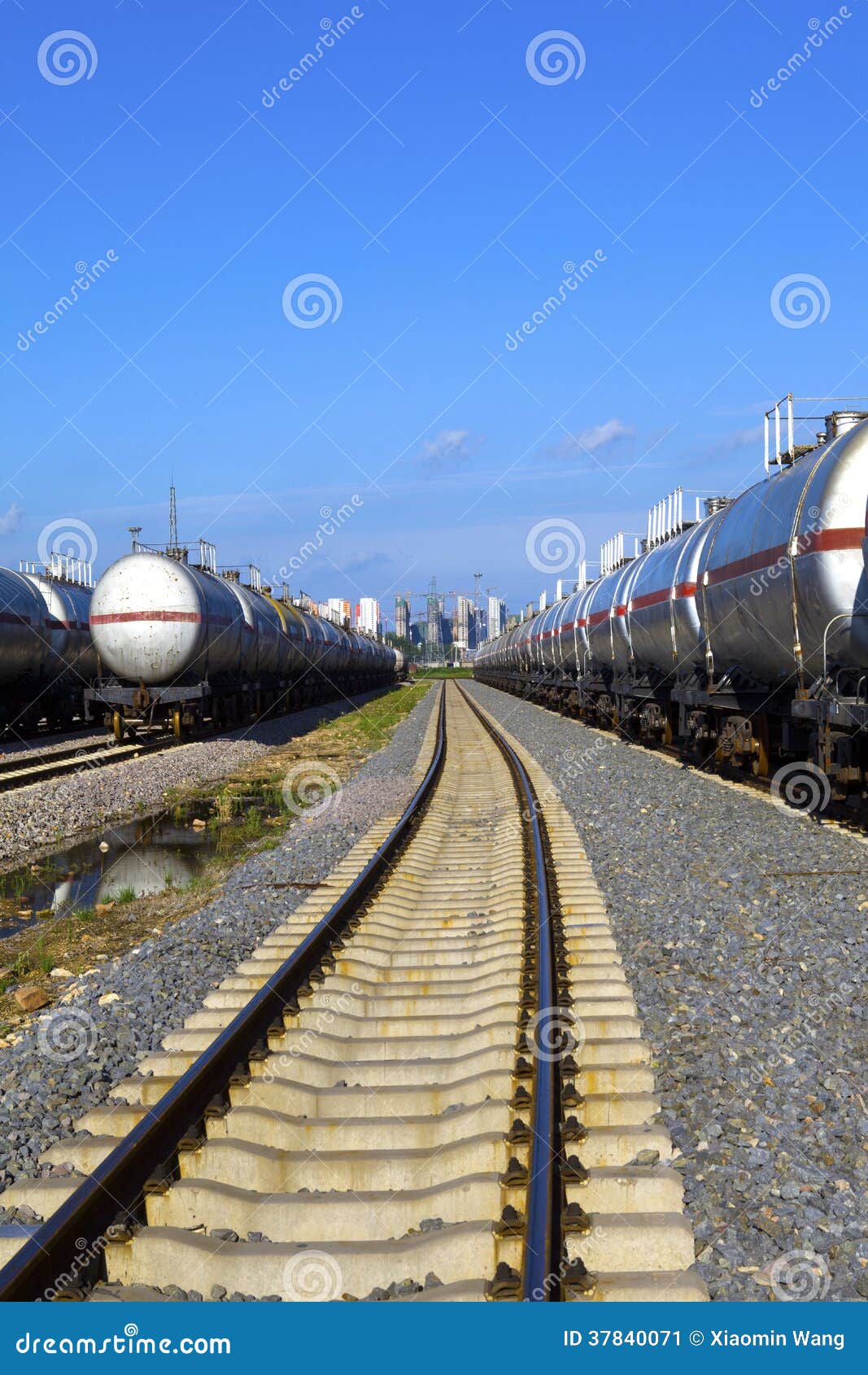 Oil tank train stock image. Image of railway, freight - 37840071